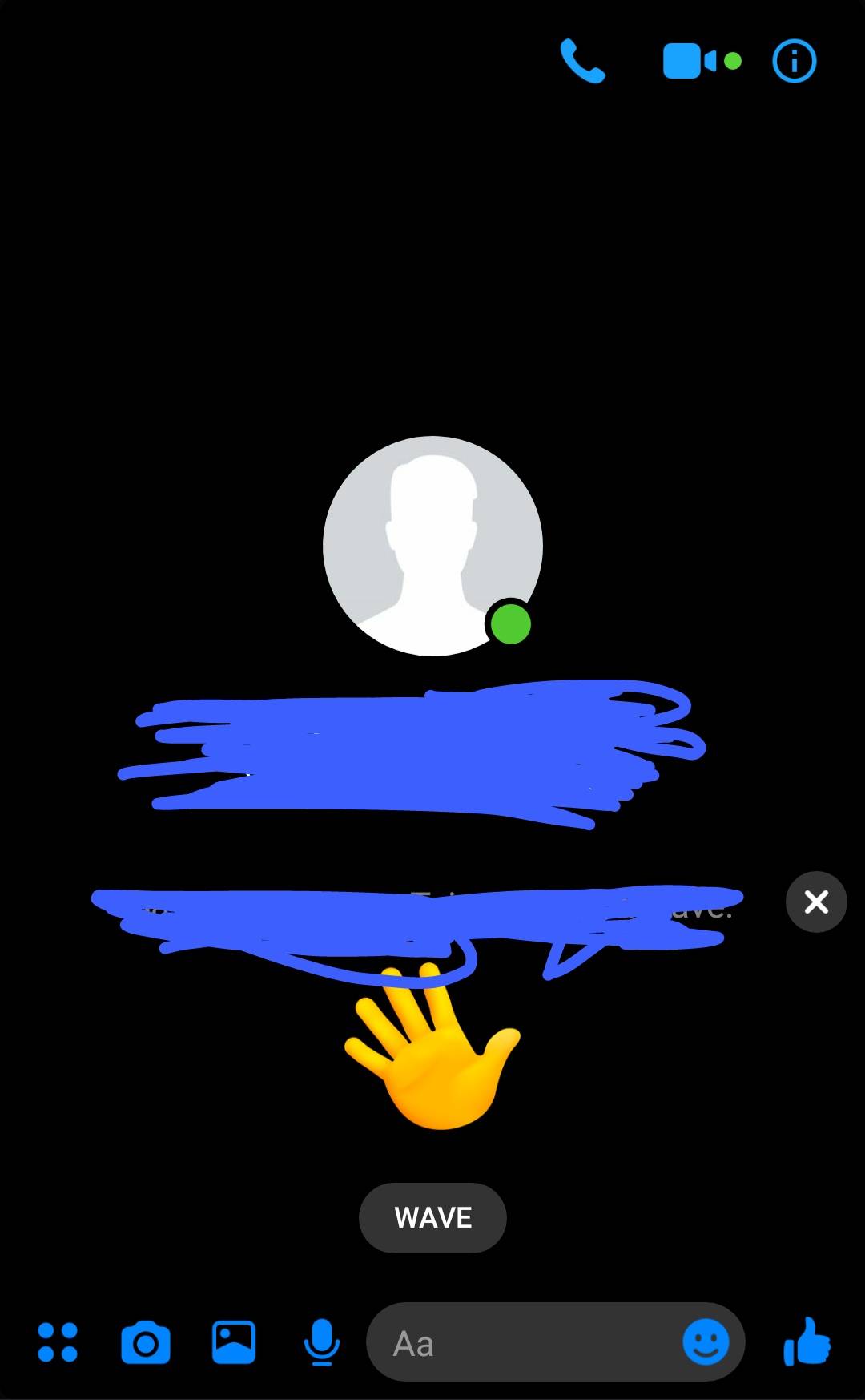 Messenger goes to dark mode if you type "🌙" emoji and press on it | Scrolller