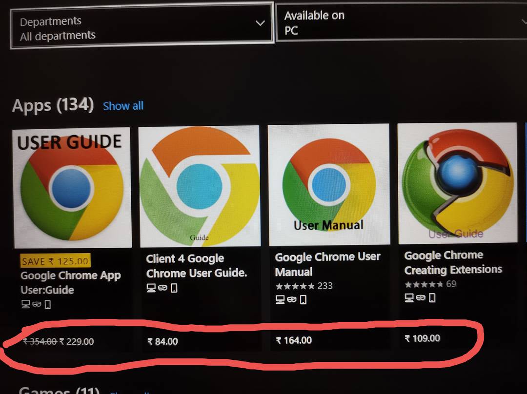 Microsoft Store has..... premium paid Google Chrome user guides. | Scrolller