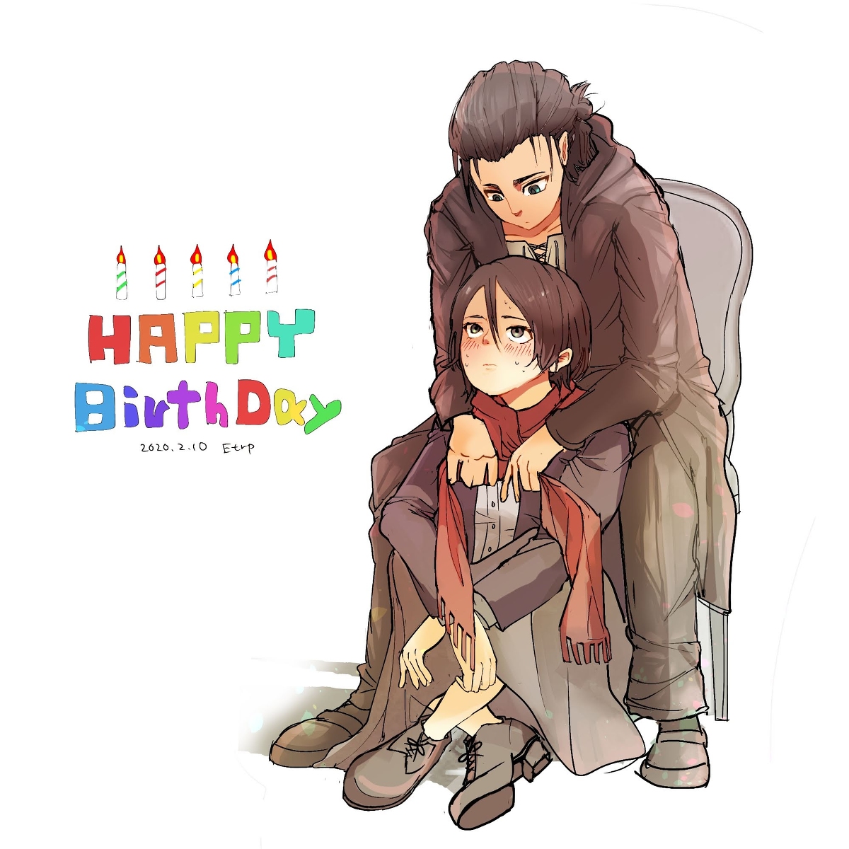 Mikasa & Eren - by えとろぷちゃん | Scrolller