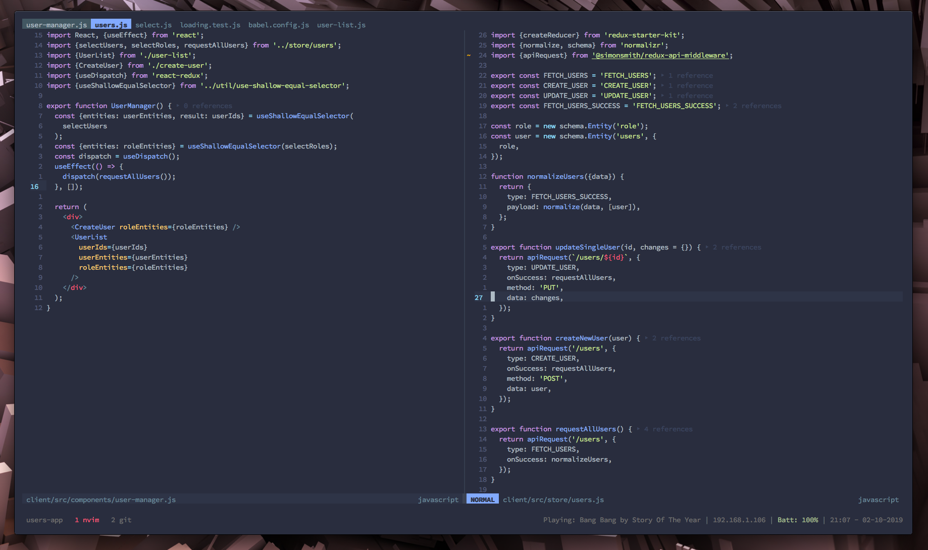 Minimal palenight neovim & tmux in Alacritty | Scrolller