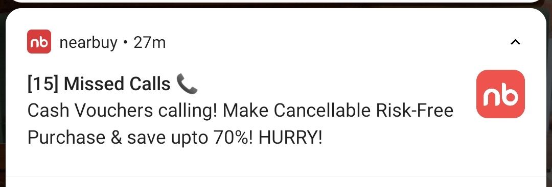 Misleading users with alerts about missed calls | Scrolller