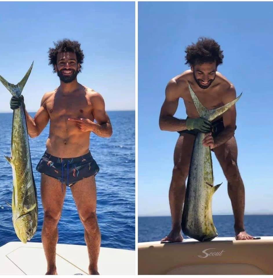 Mo salah after saving a fish from drowning: | Scrolller