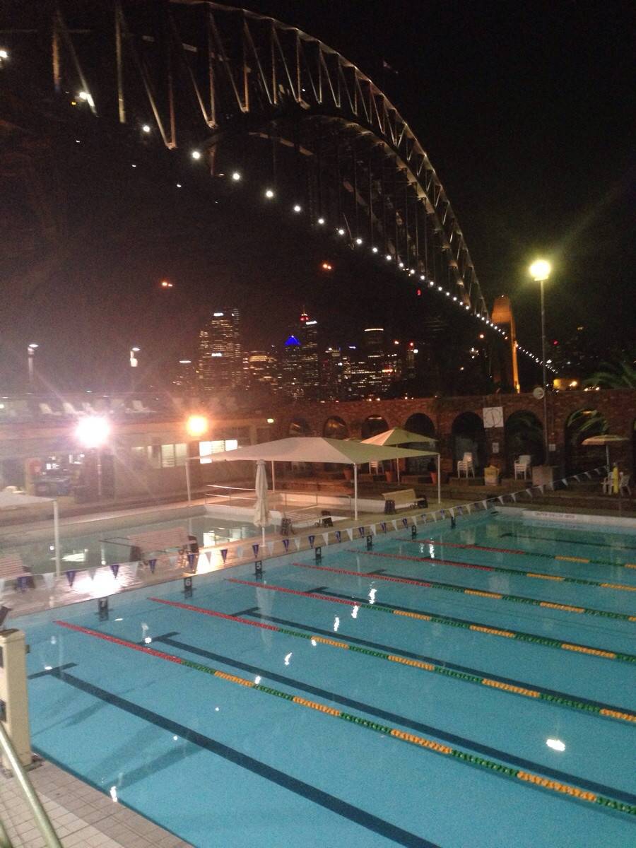 Monday night swim under the Sydney Harbour Bridge | Scrolller