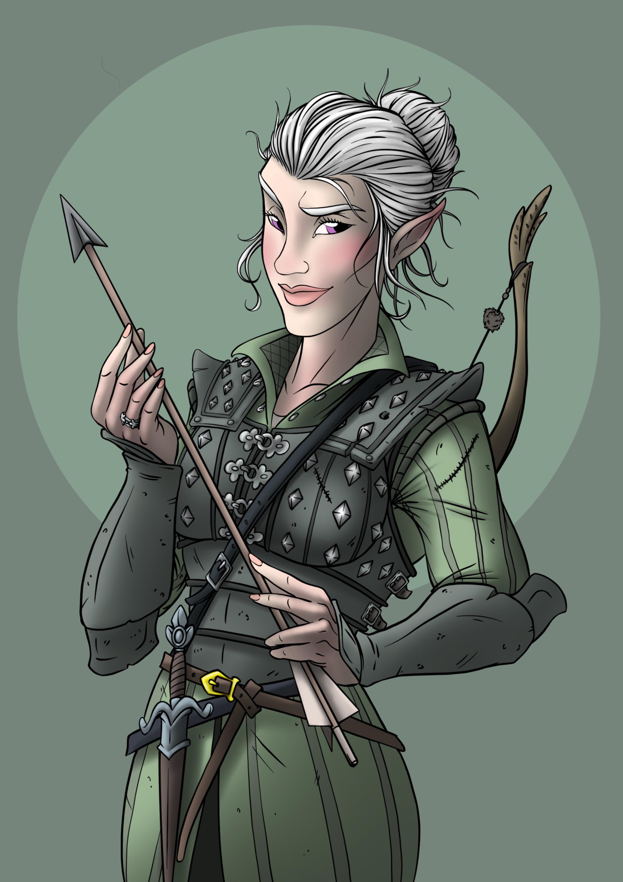 Moon elf ranger - DnD character illustration | Scrolller