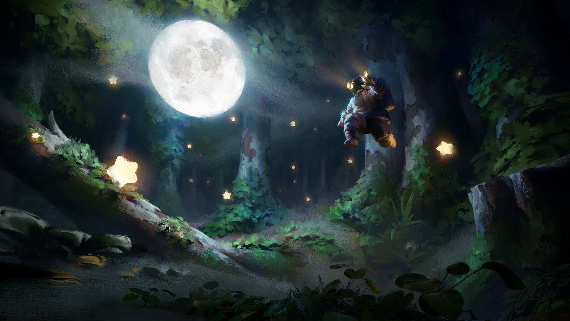 [/r/ImaginaryAstronauts] Moon Forest by Thomas Stoop | Scrolller