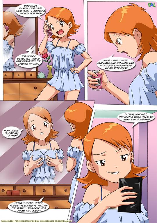 Movie night at Tai's (digimon) palcomix | Scrolller