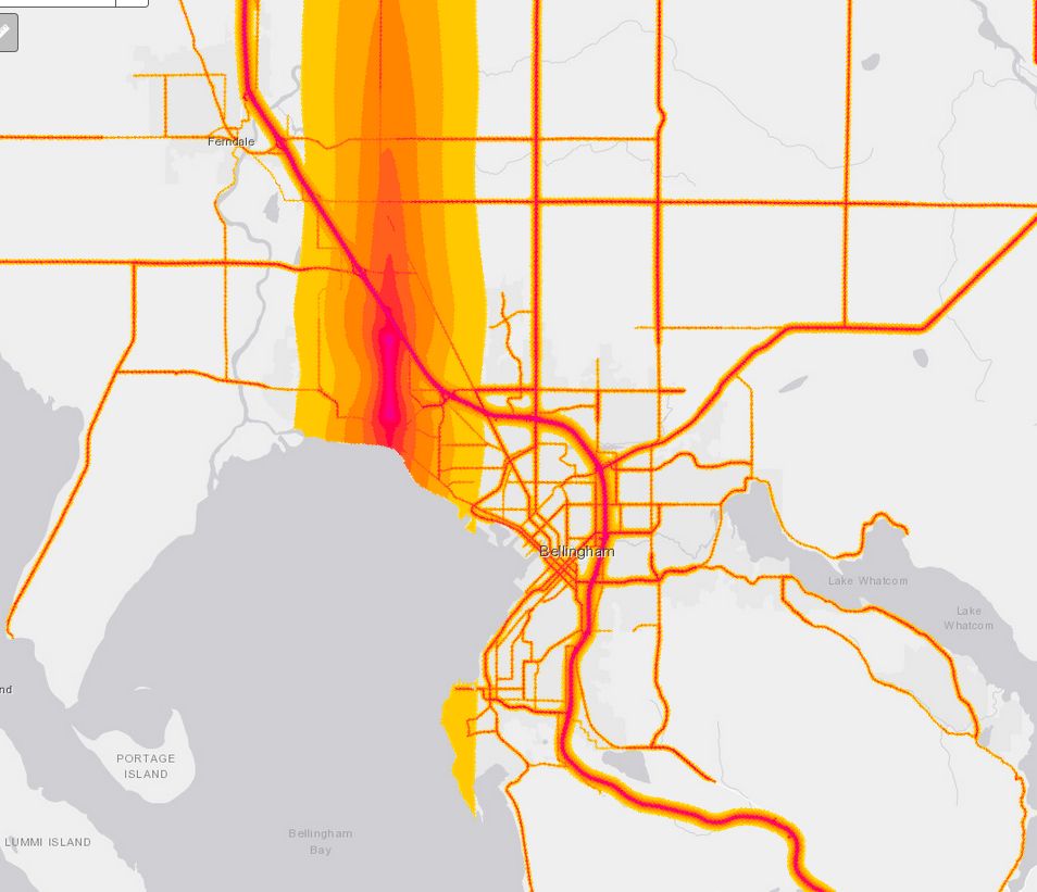 Moving to Bellingham? You might find this noise map helpful. | Scrolller