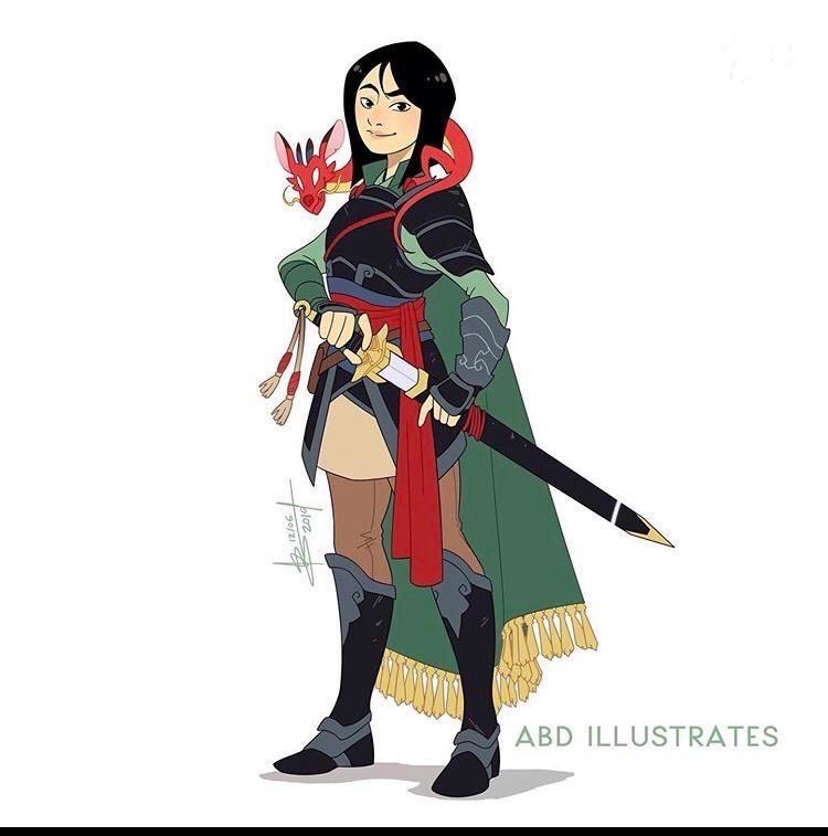 Mulan As A Dandd Fighter Scrolller