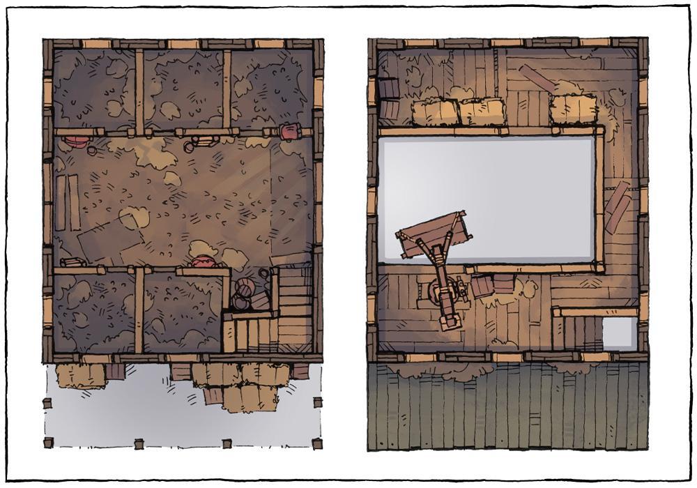 My 11x8 "Simple Stable" hand-drawn battle map | Scrolller