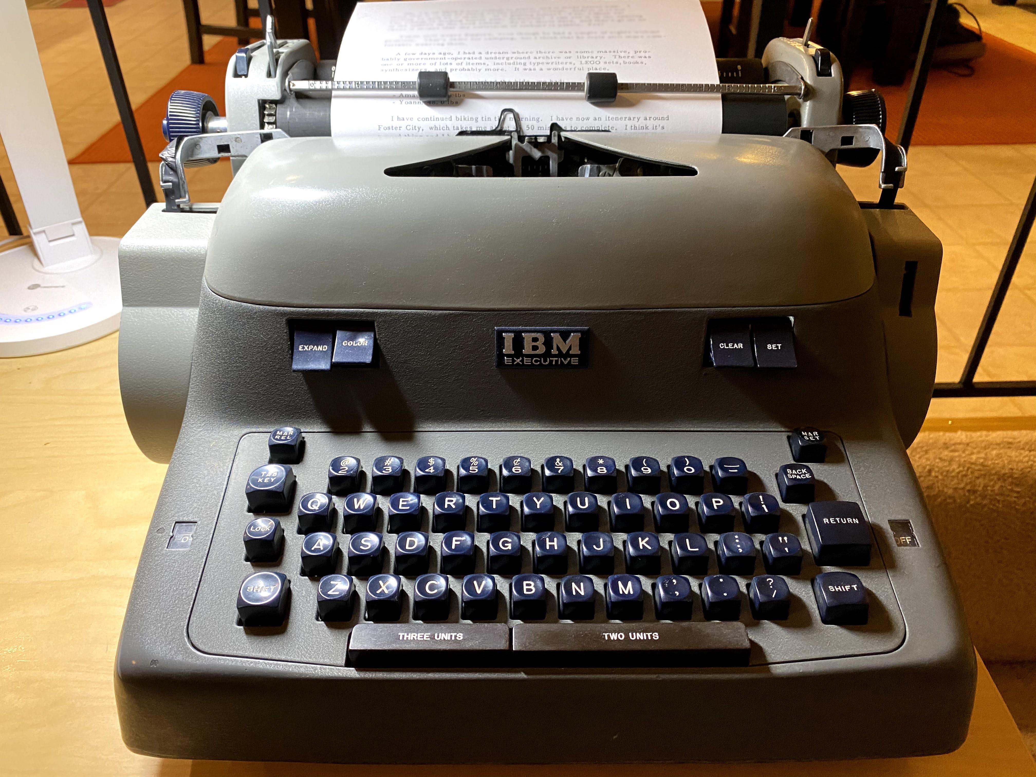 My 1951 IBM Model-A Executive tonight | Scrolller