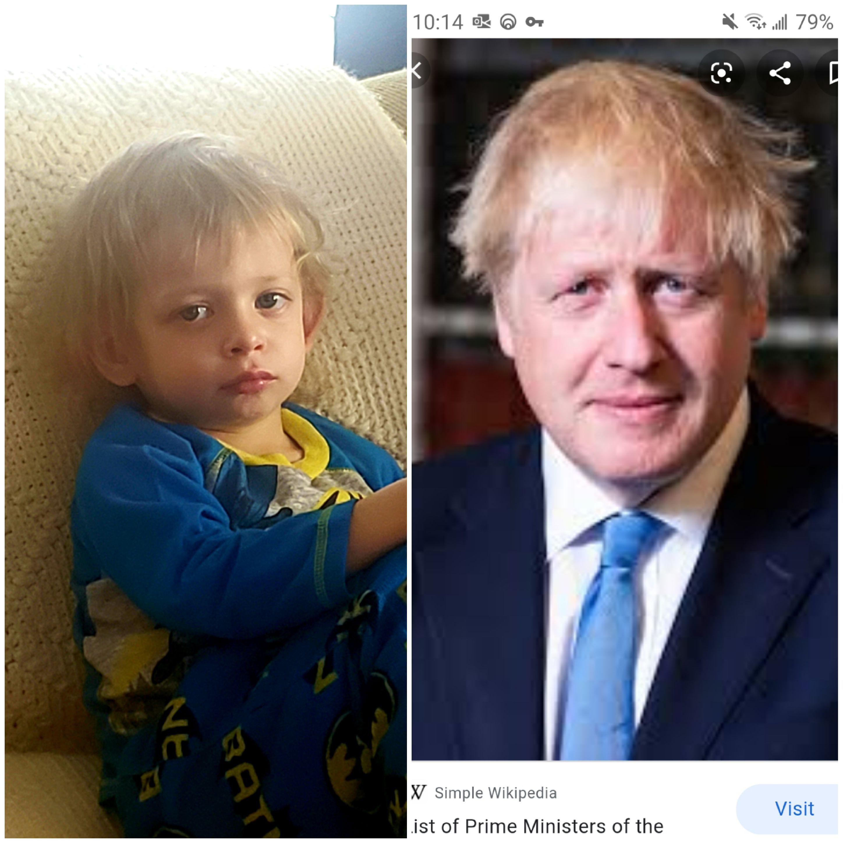 My 2 year old daughter looks like PM Boris Johnson. | Scrolller