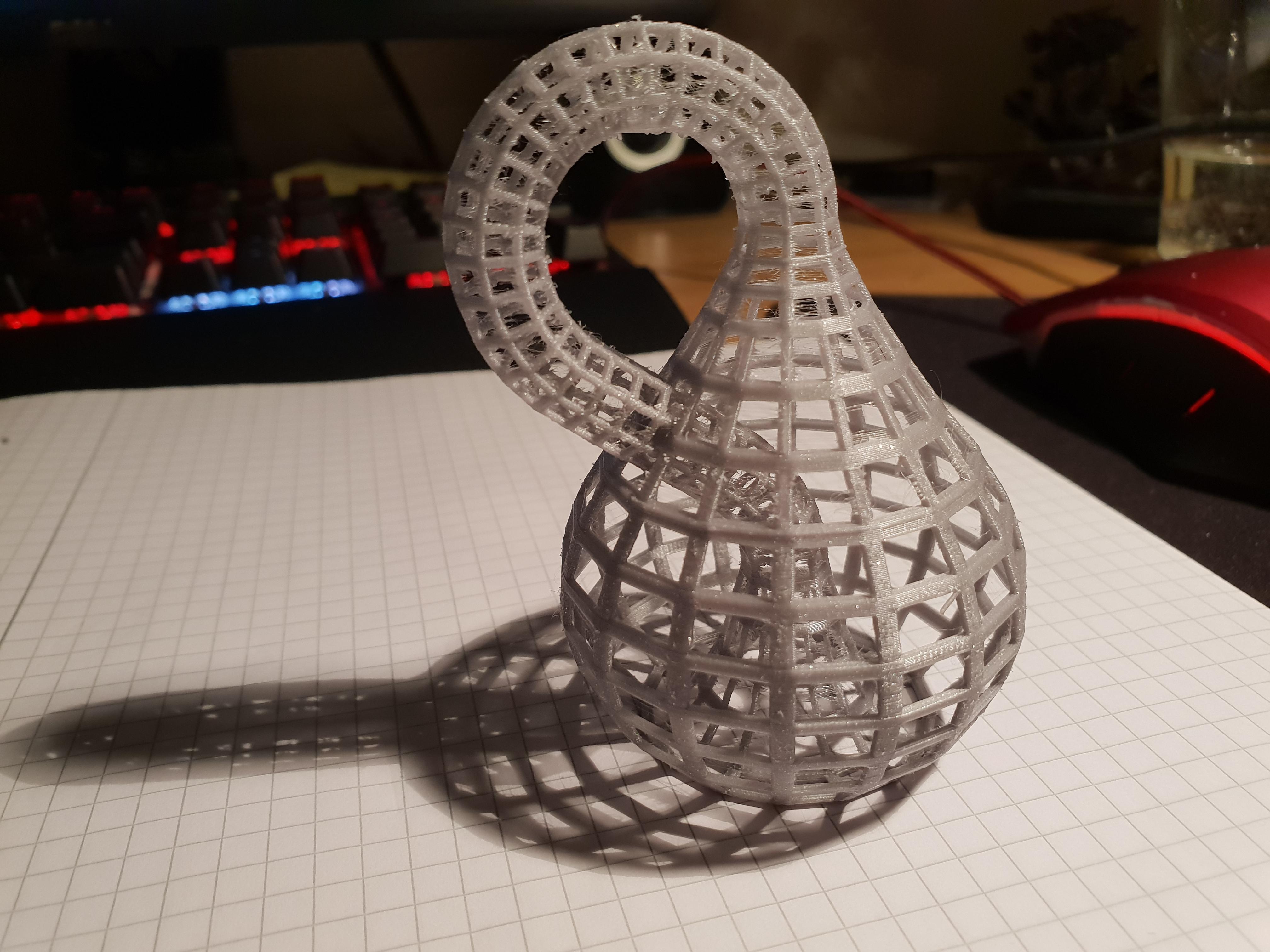 My 3D printed wireframe Klein bottle. | Scrolller