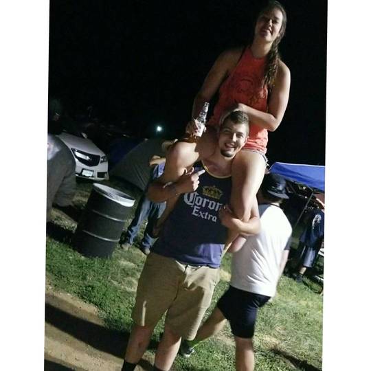 My 6'1" girlfriend on my 6'10" shoulders. | Scrolller