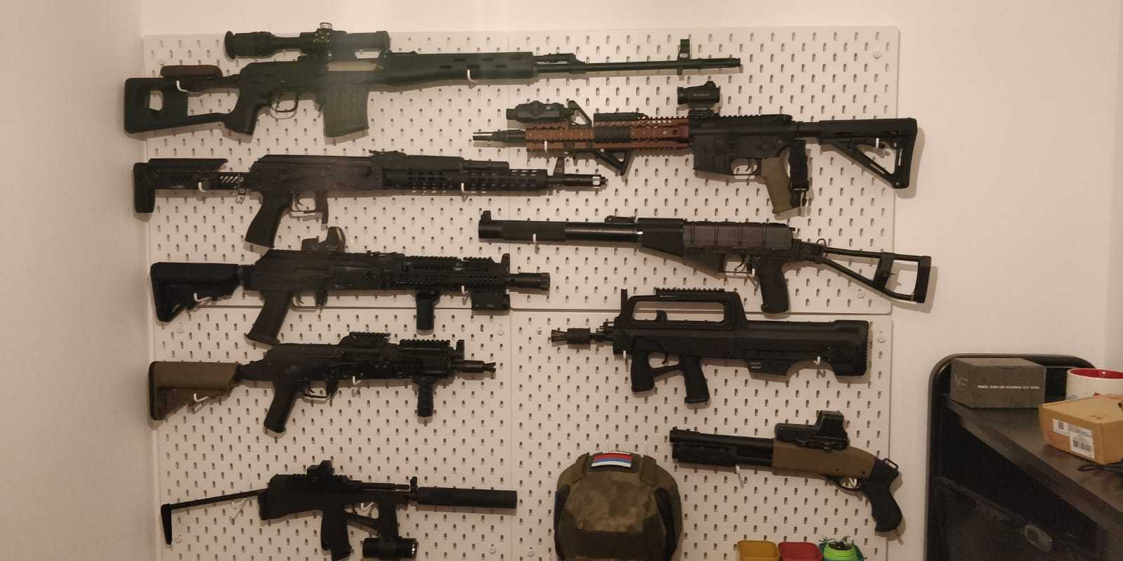 My airsoft collection, now on a gun wall finally | Scrolller