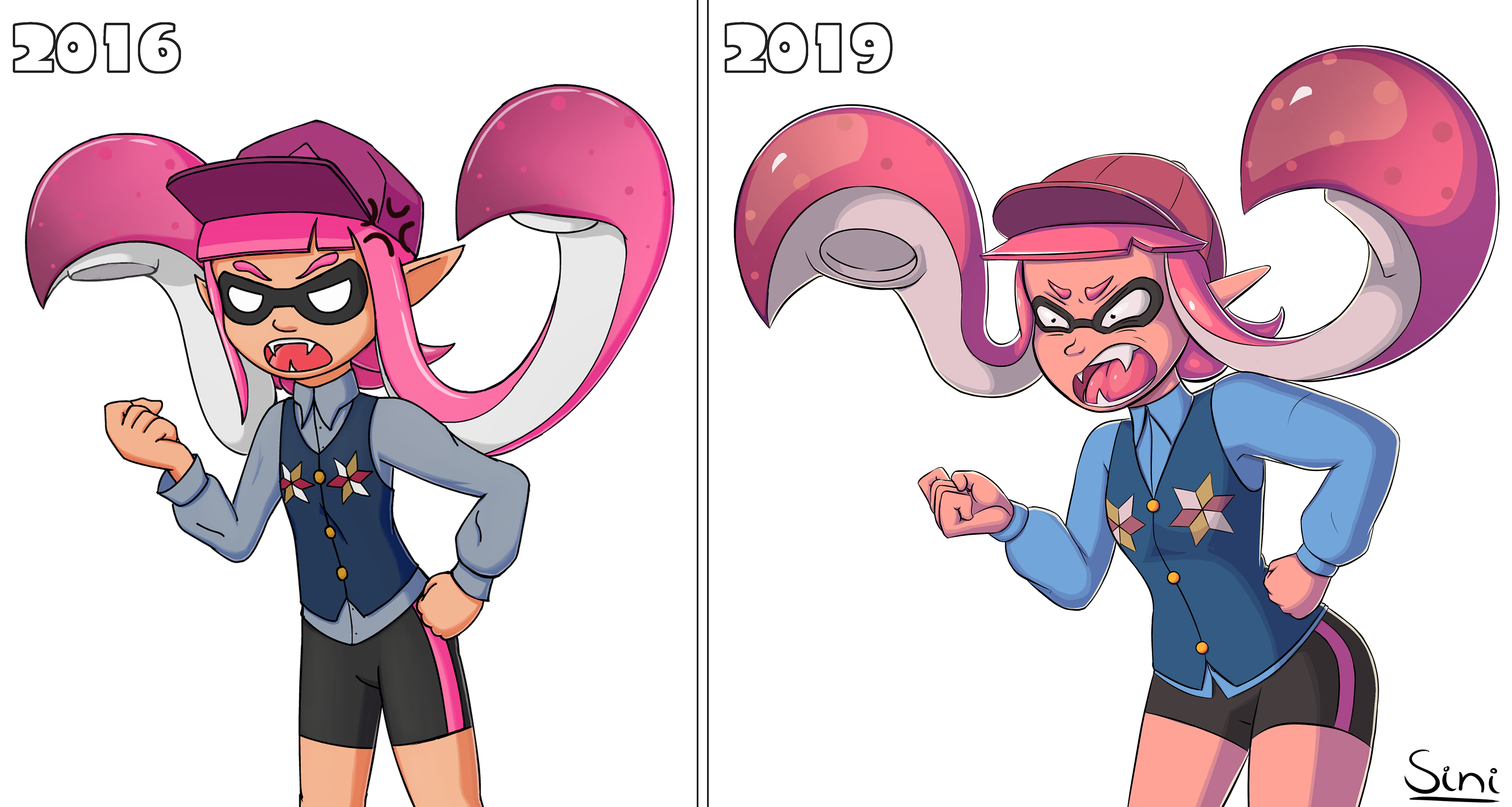 My art improvement with an ANGERY inkling! | Scrolller