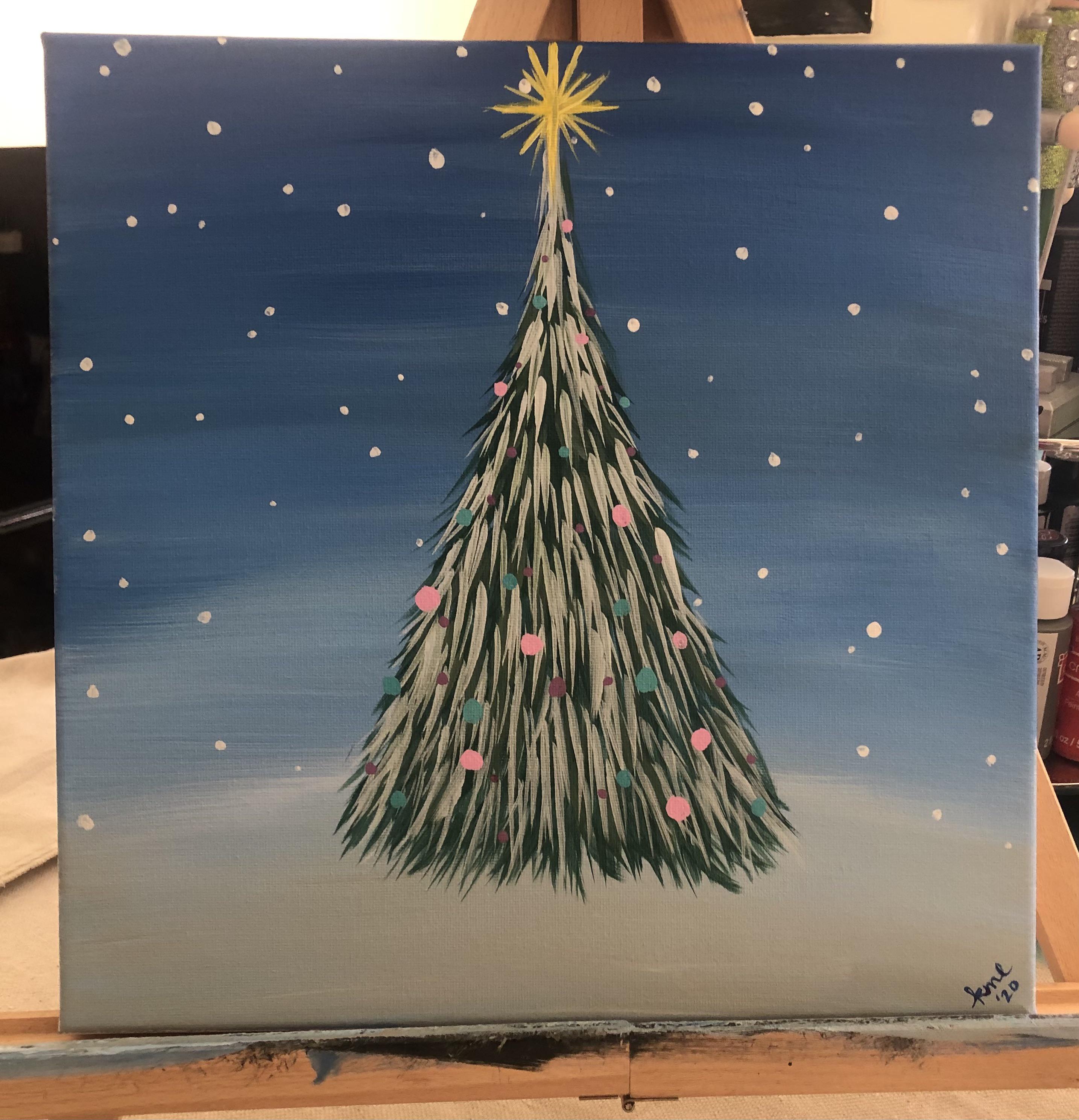 My Basic AF Christmas Tree Painting :) | Scrolller