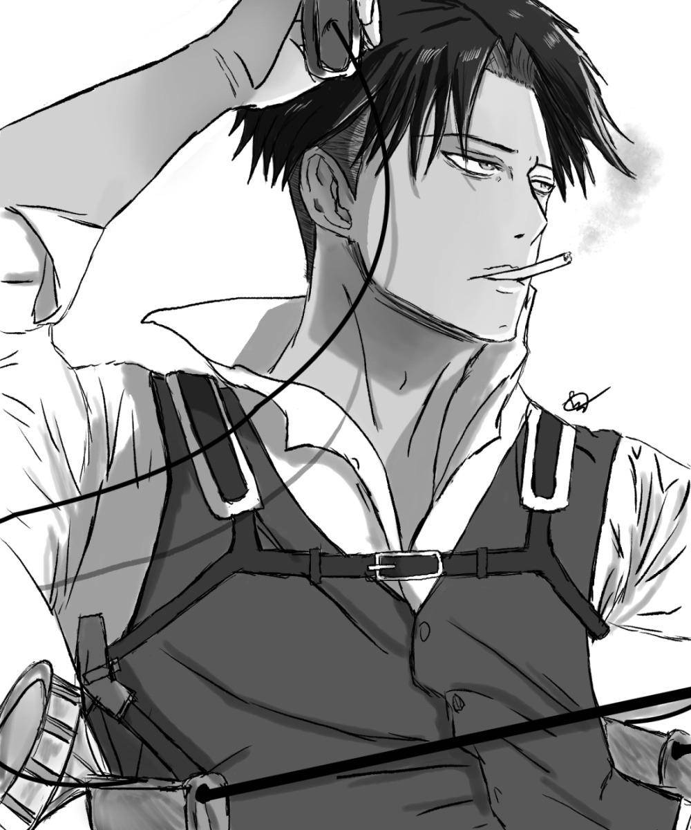 My best Levi drawing I ever made so far. Male model reference. | Scrolller