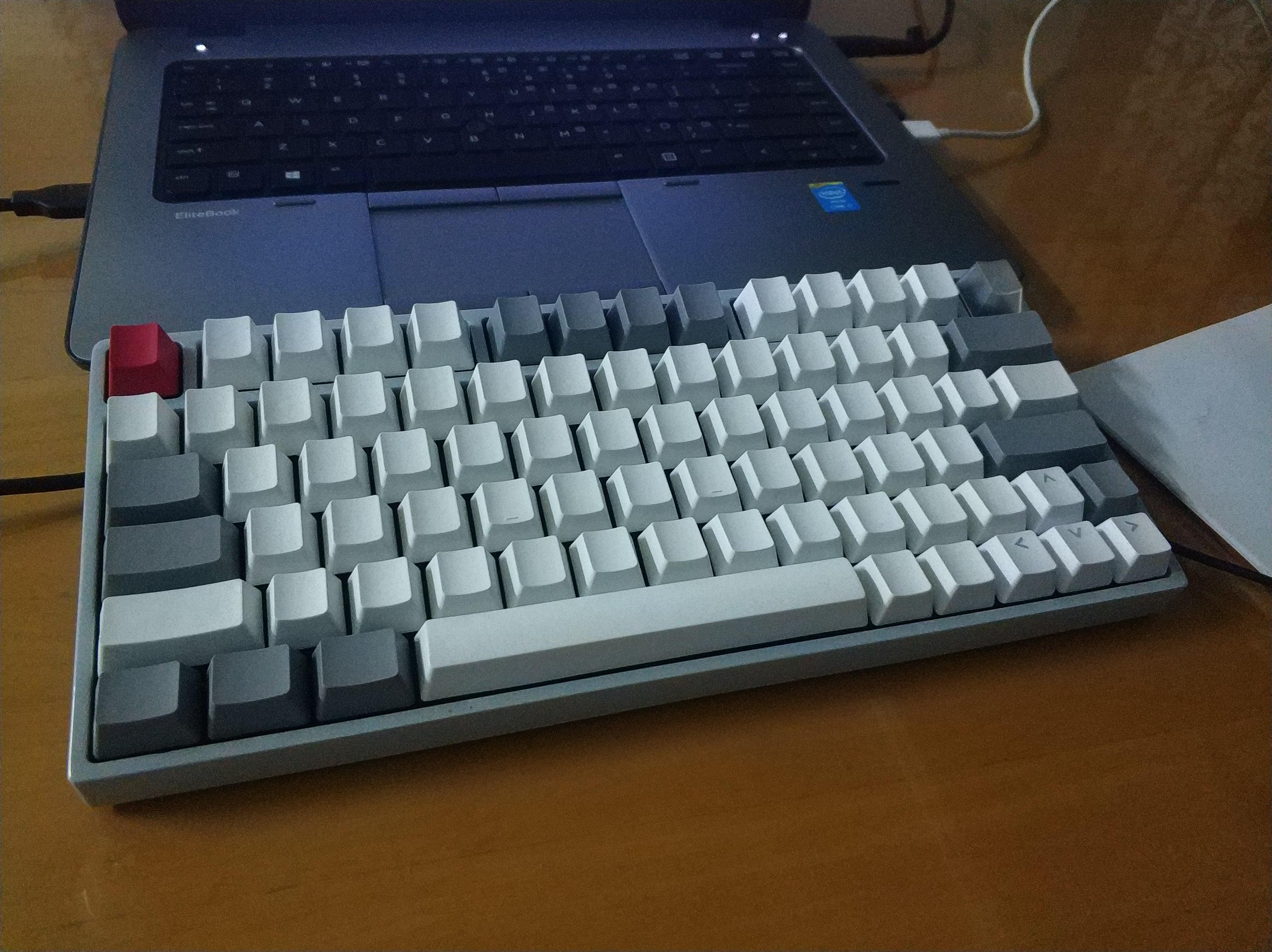 My blank grey/white 78-key keyboard. | Scrolller