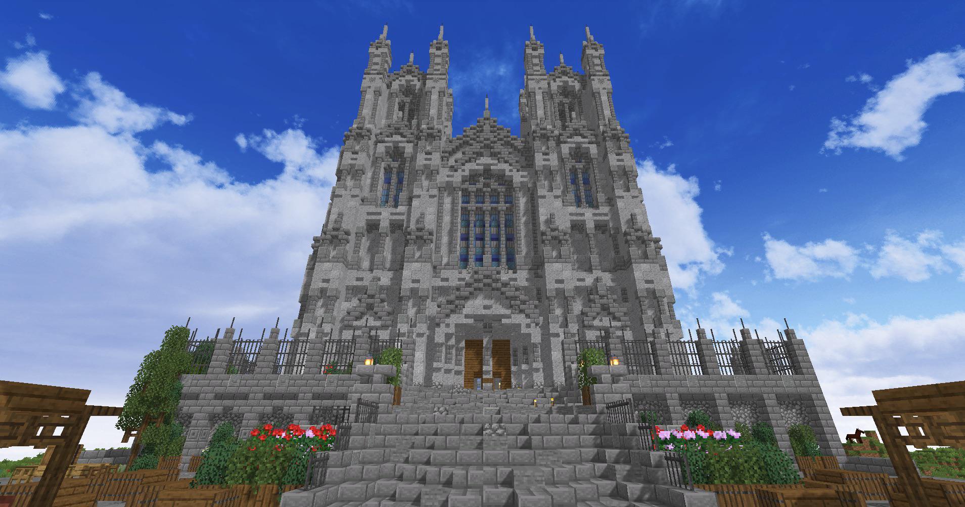 My Cathedral Build I made on my singleplayer world | Scrolller