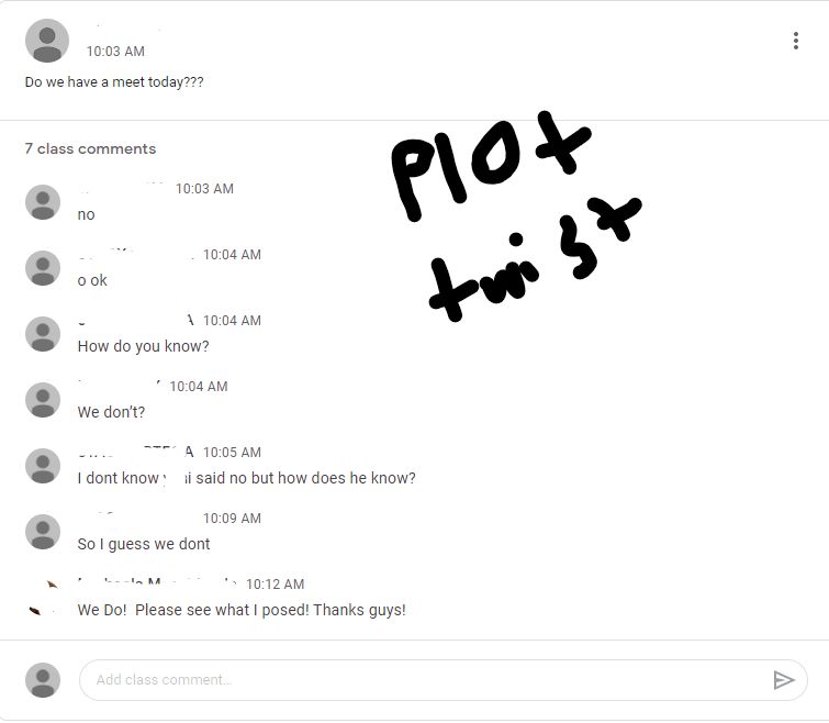 My class in a plot twist nutshell. | Scrolller