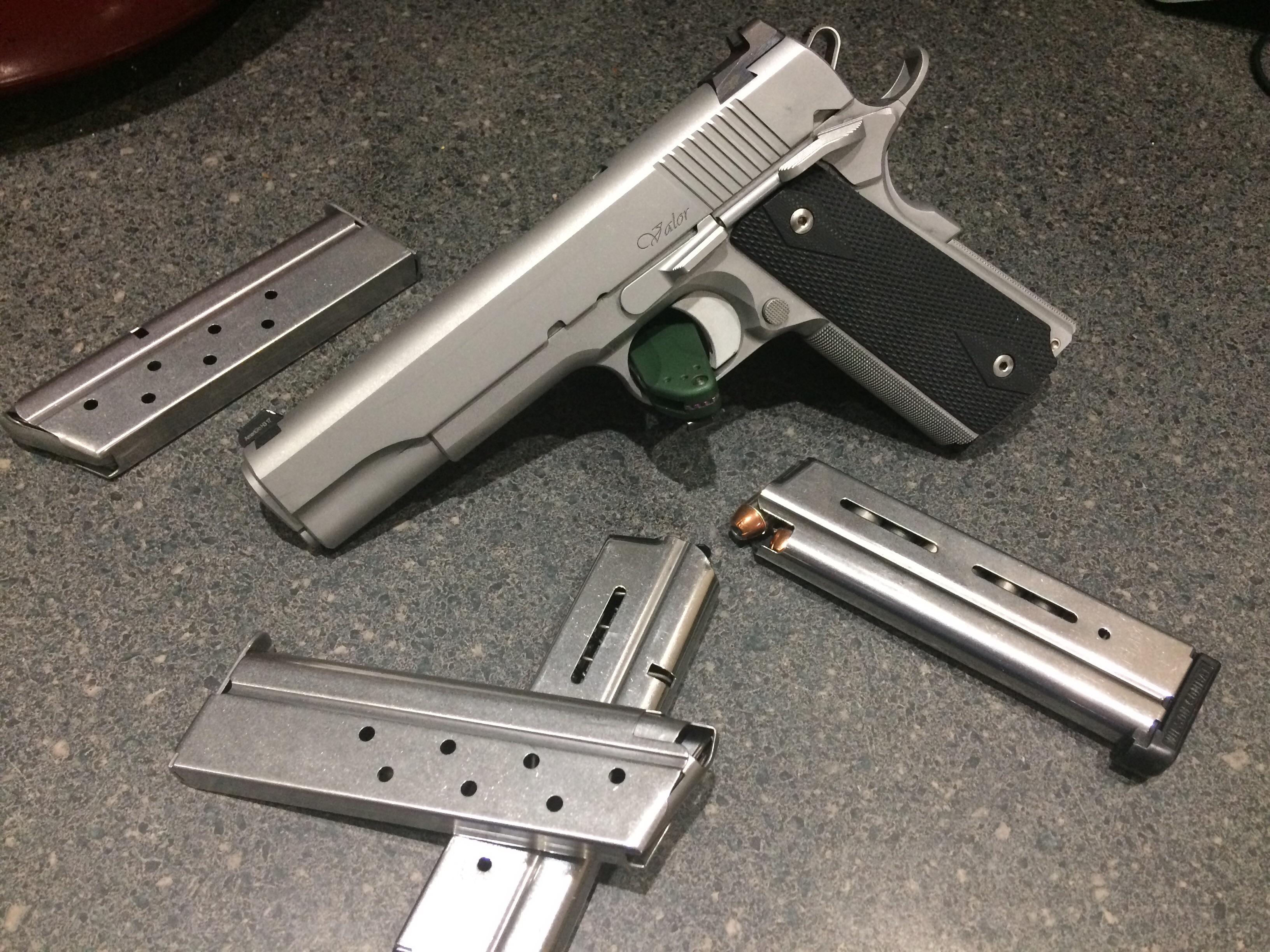 My Dan Wesson Valor 10mm. Took one of my sons shooting today and he handled it like a champ. 12 ...