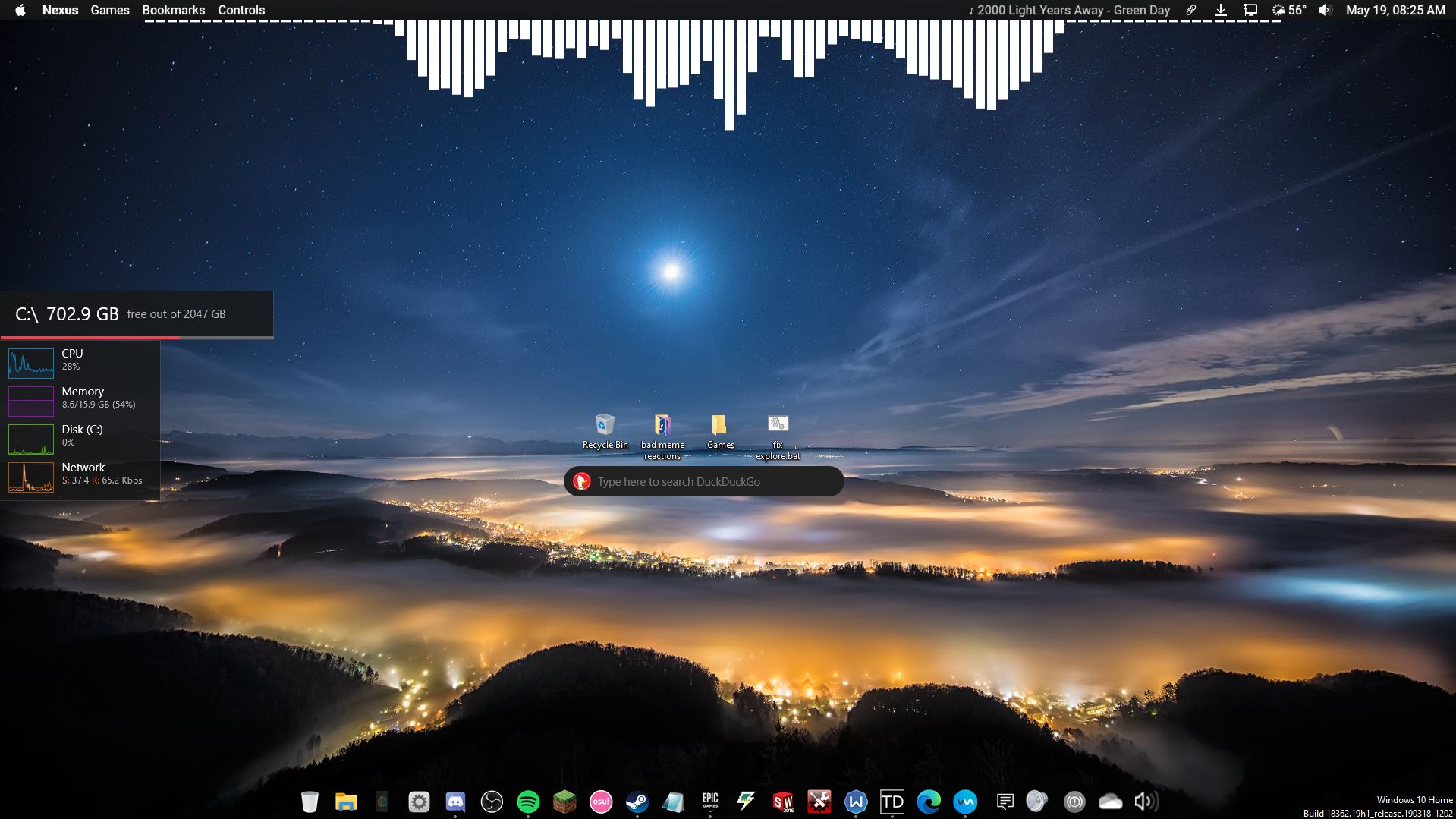 My desktop [Rainmeter & Nexus] | Scrolller