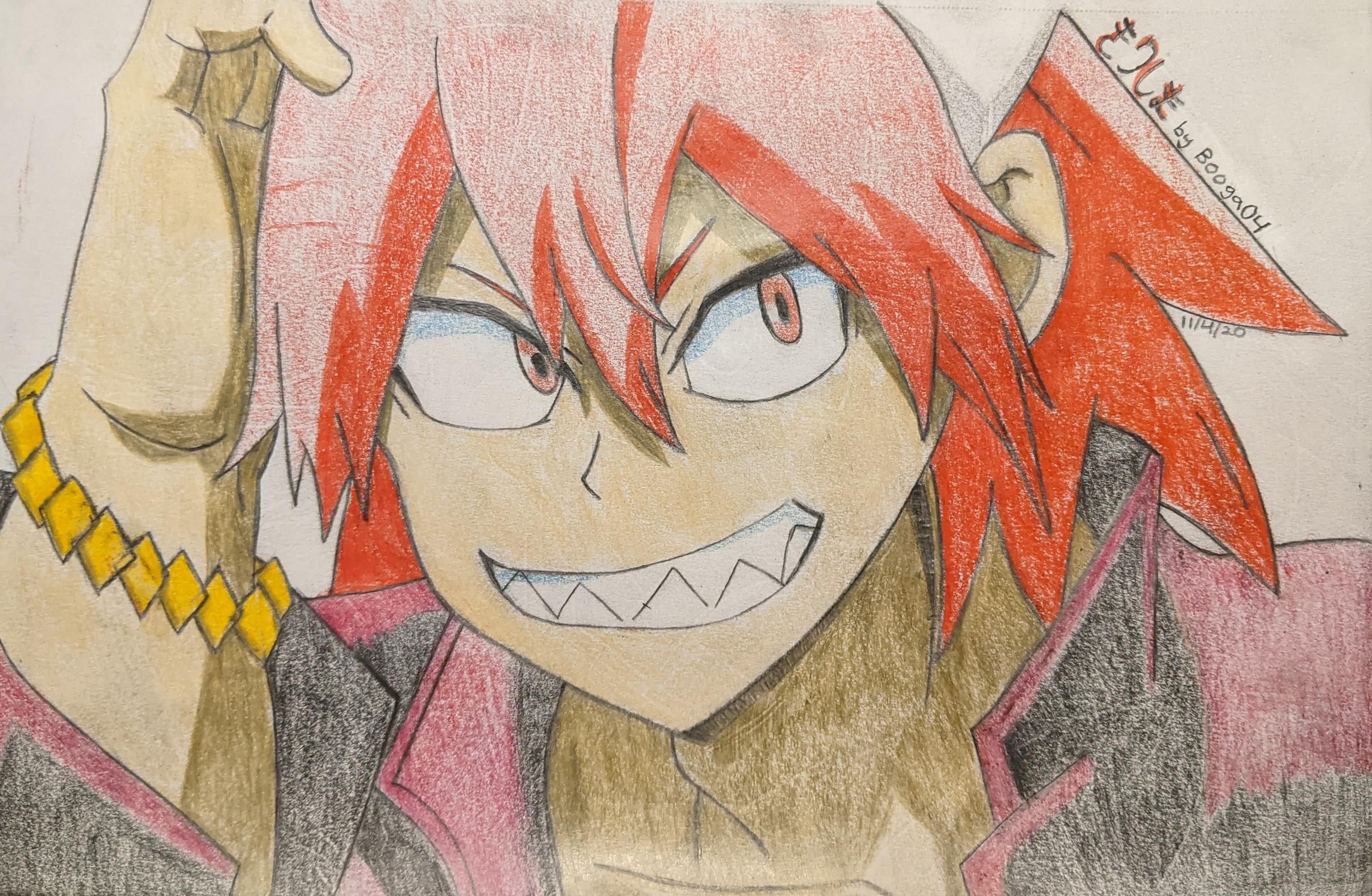 My drawing of Kirishima in his disguise. | Scrolller