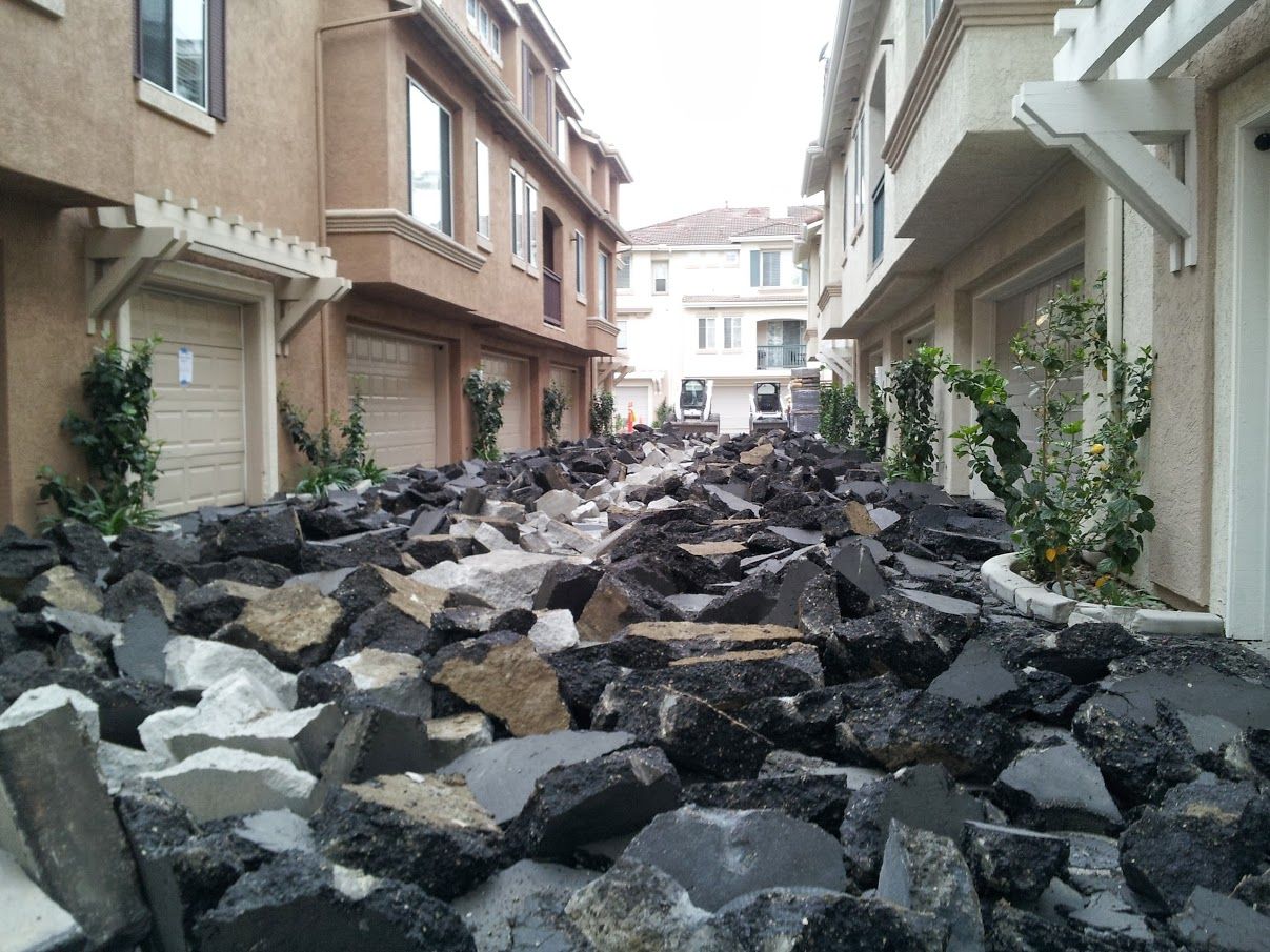 My driveway is being torn up to install pavestones [1207x905] | Scrolller