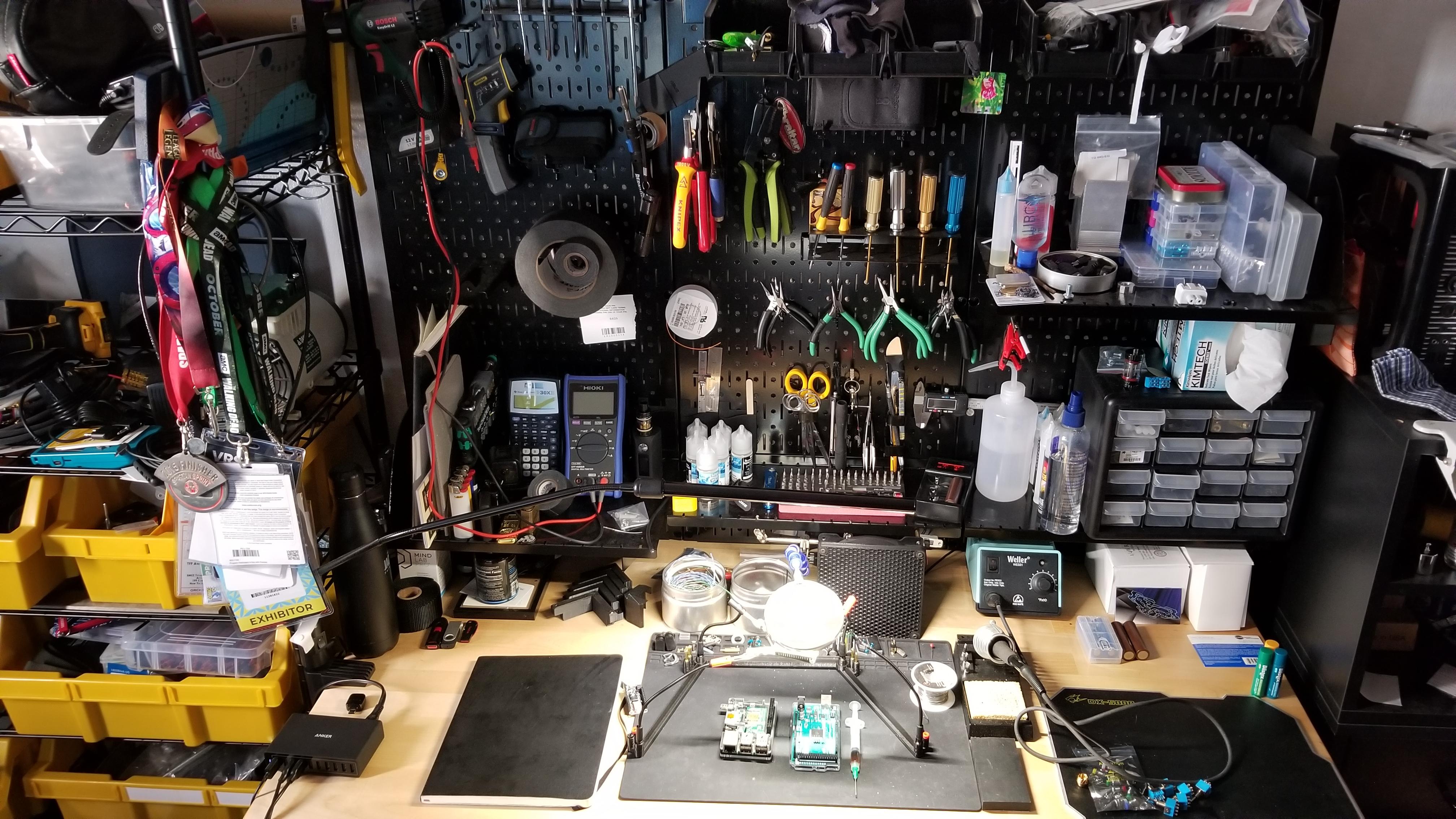 My electronics/fabrication bench | Scrolller