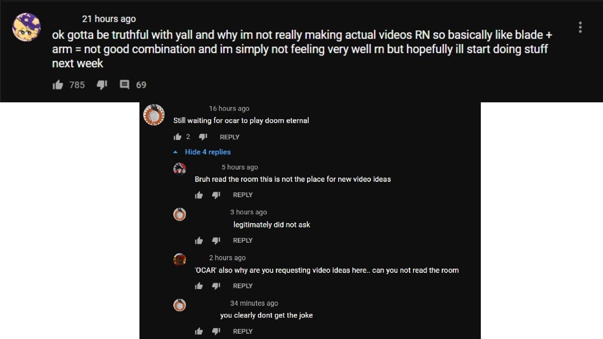 My favourite youtuber has hit a low point just for this person to be insensitive | Scrolller