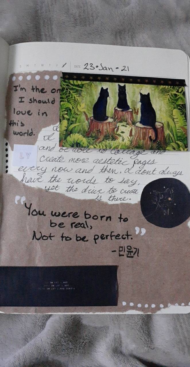 My first attempt at making a more "pretty" collage type page, I don't think it's quite my style ...