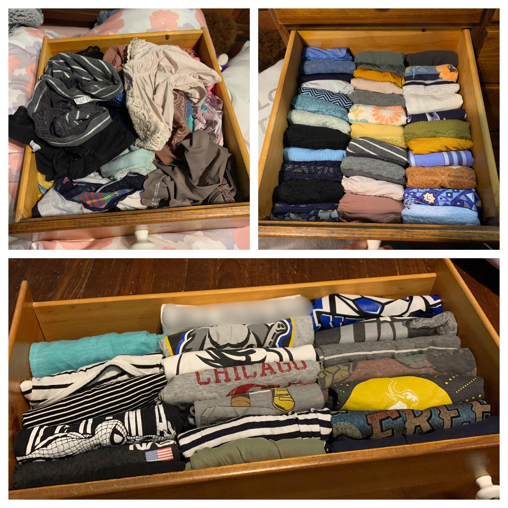 My first konmari attempts. Brings me joy | Scrolller