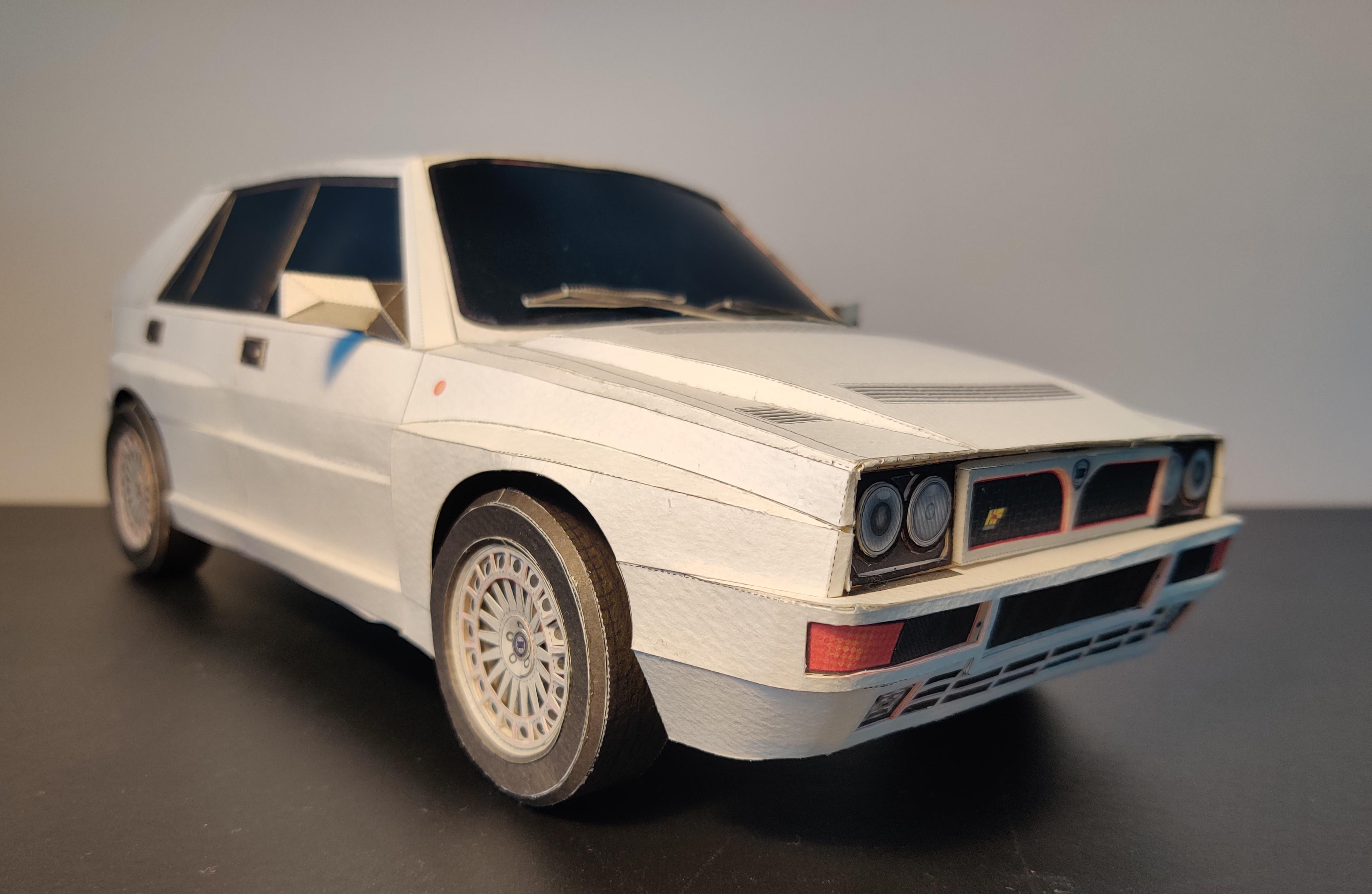 My first papercraft build: a Lancia Delta Evo II | Scrolller