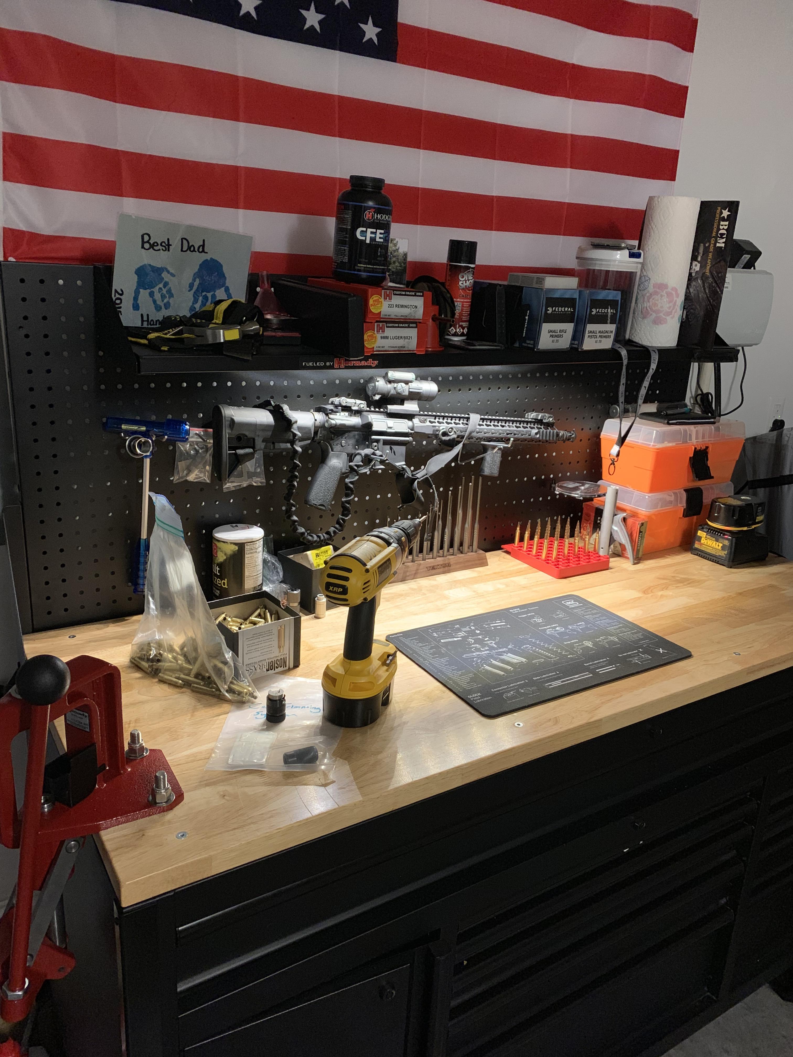 My first reloading bench...still a work in progress | Scrolller