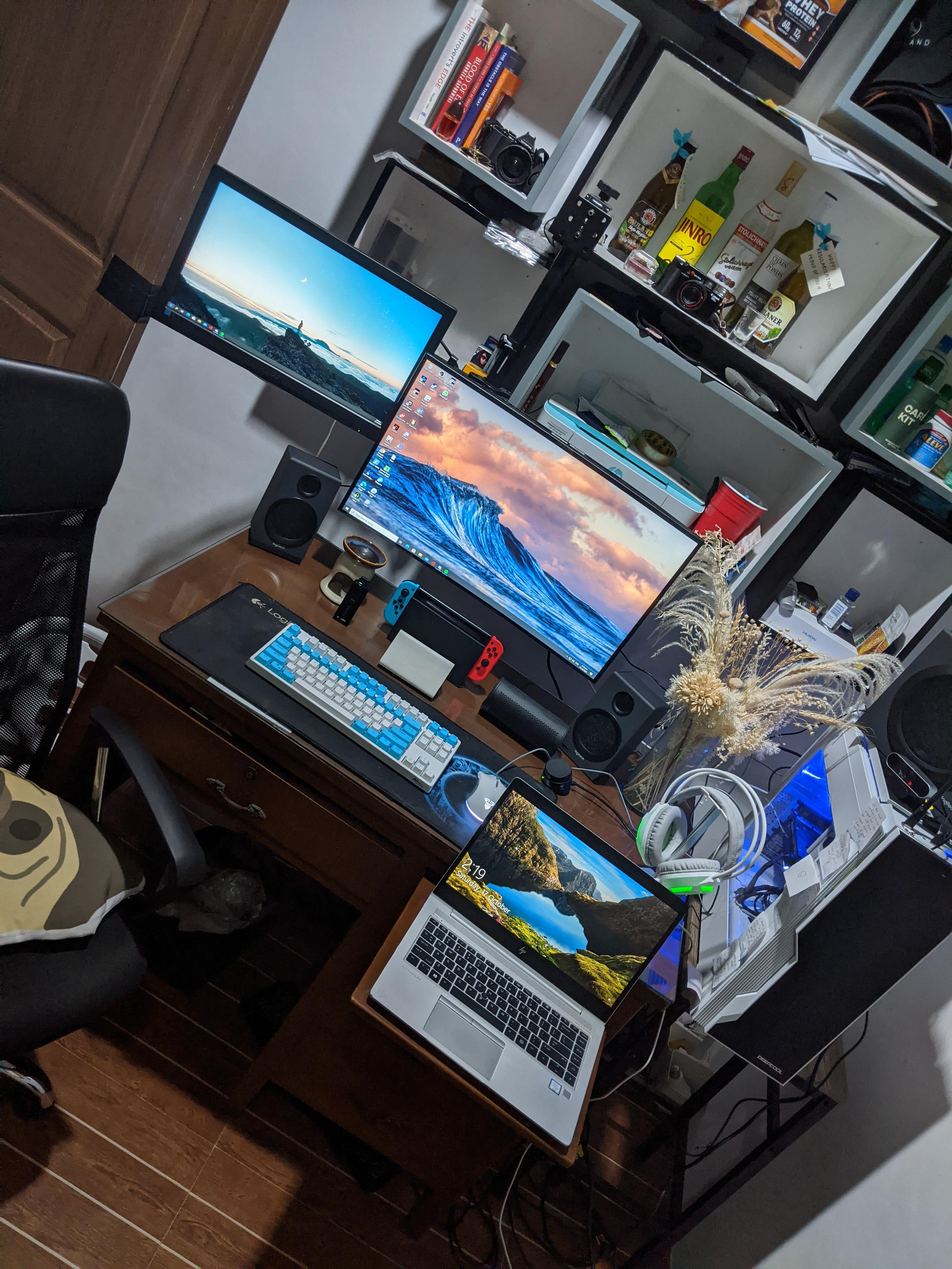 My first setup in years! Made one a while back but had to sell it. Cable management in the works ...