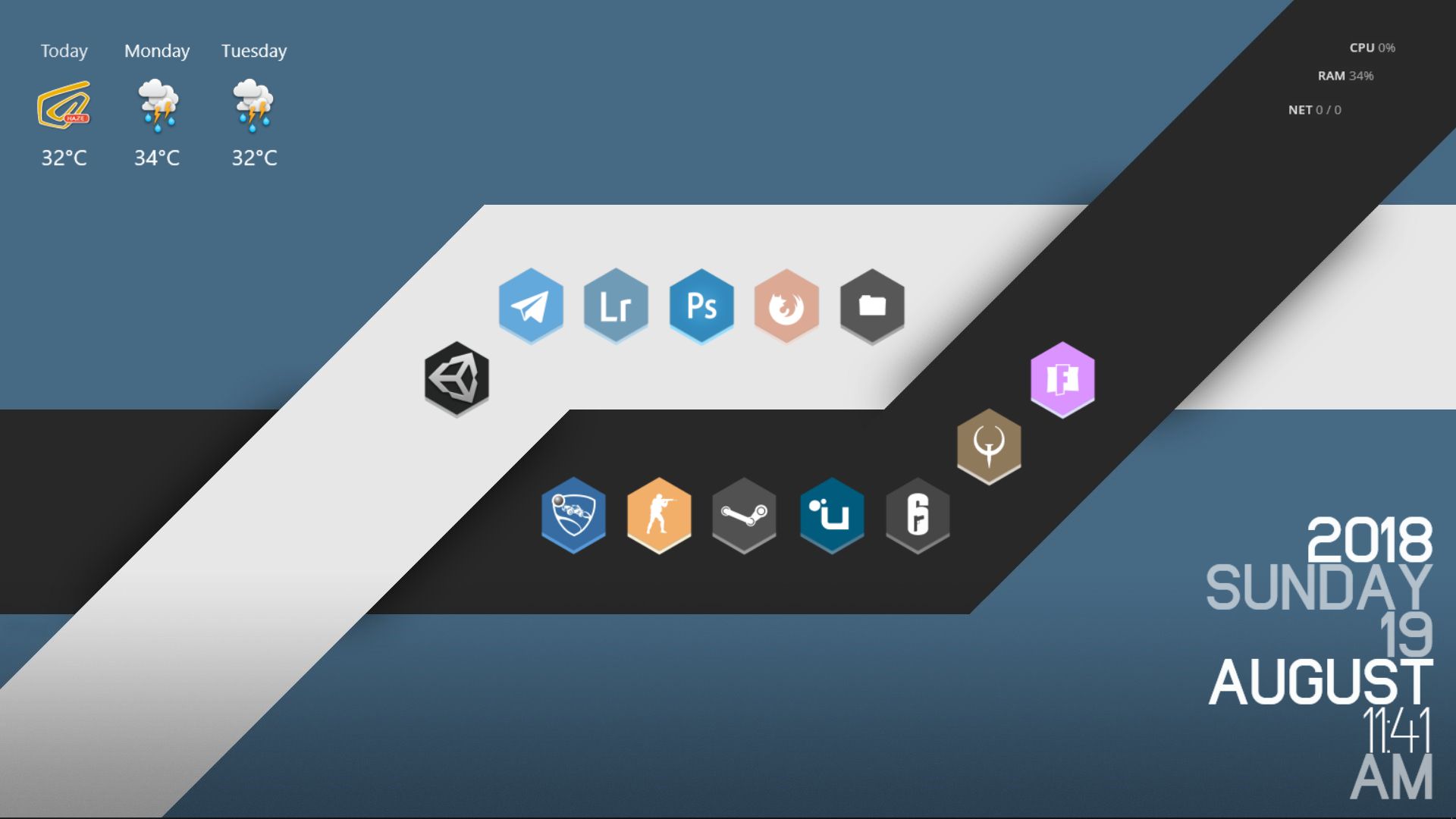 My first setup, with honeycomb and weather | Scrolller