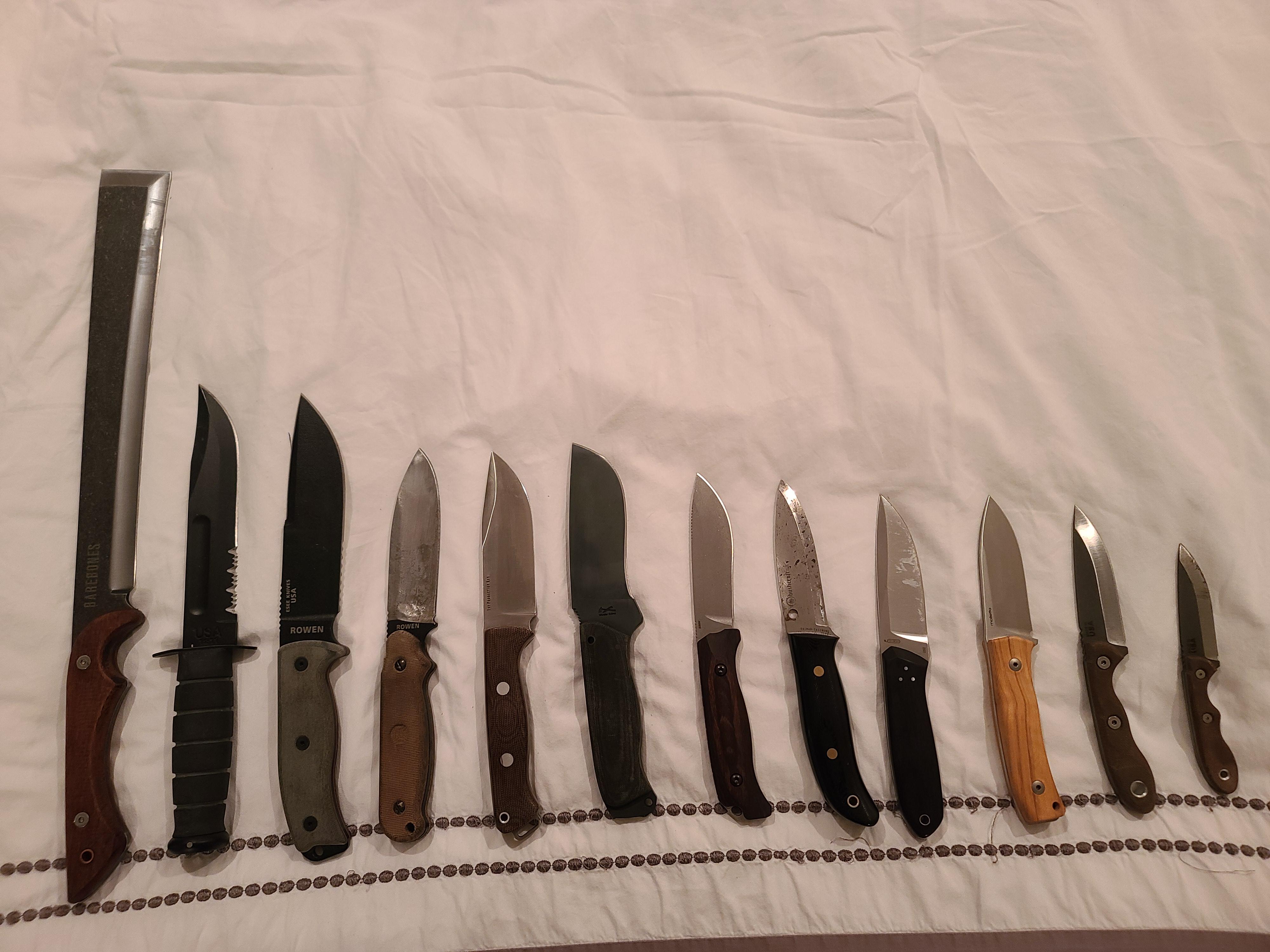 My fixed blade collection so far. | Scrolller