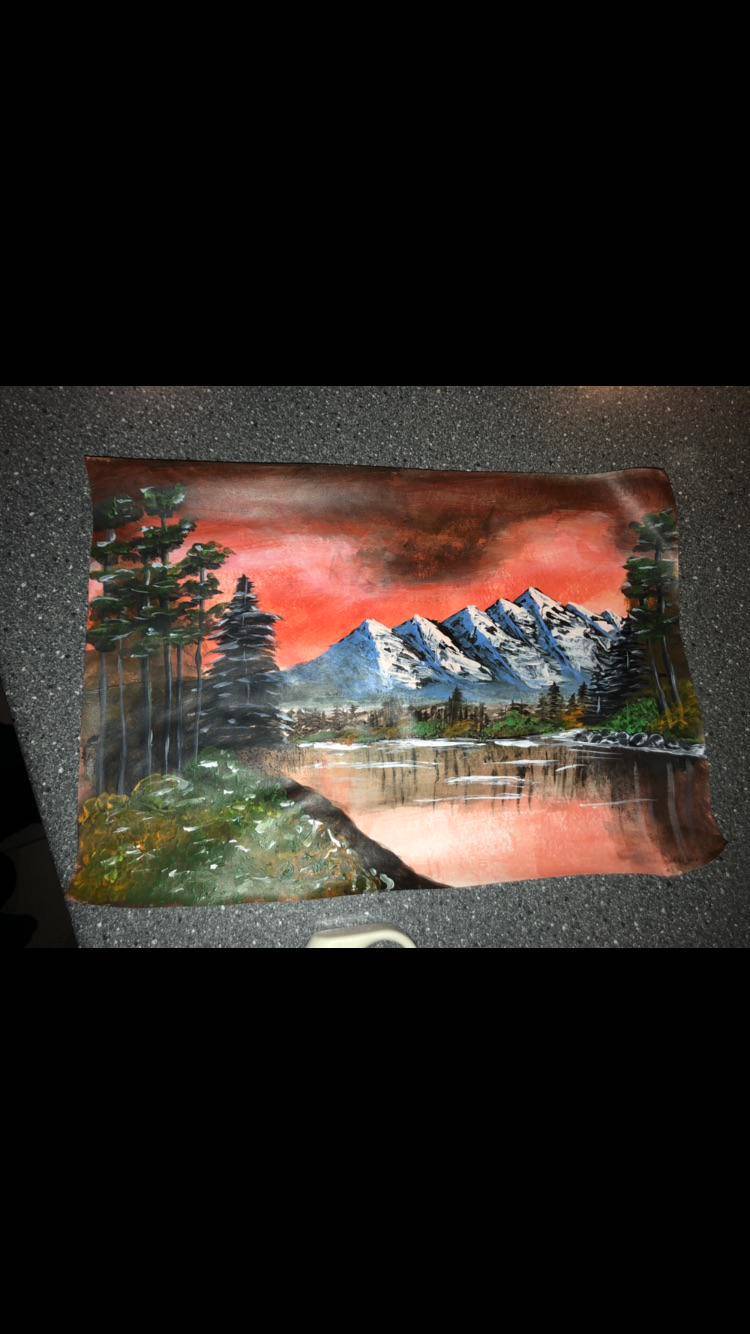 My girlfriends Bob Ross painting | Scrolller