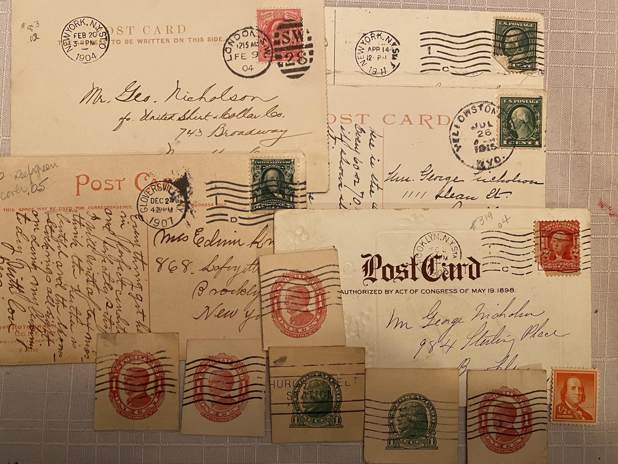 My grandfather’s collection, just some of thousands of stamps and post cards I have started to ...