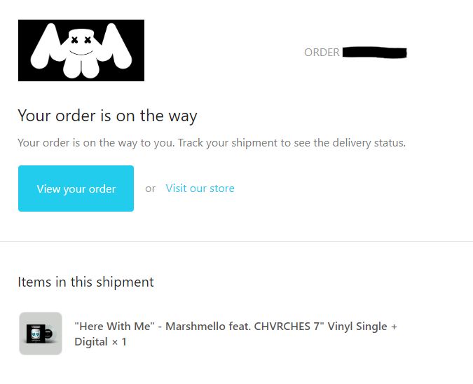 My "Here with me" Vinyl just shipped :) | Scrolller