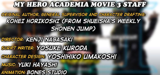 My Hero's staff list for the third movie | Scrolller