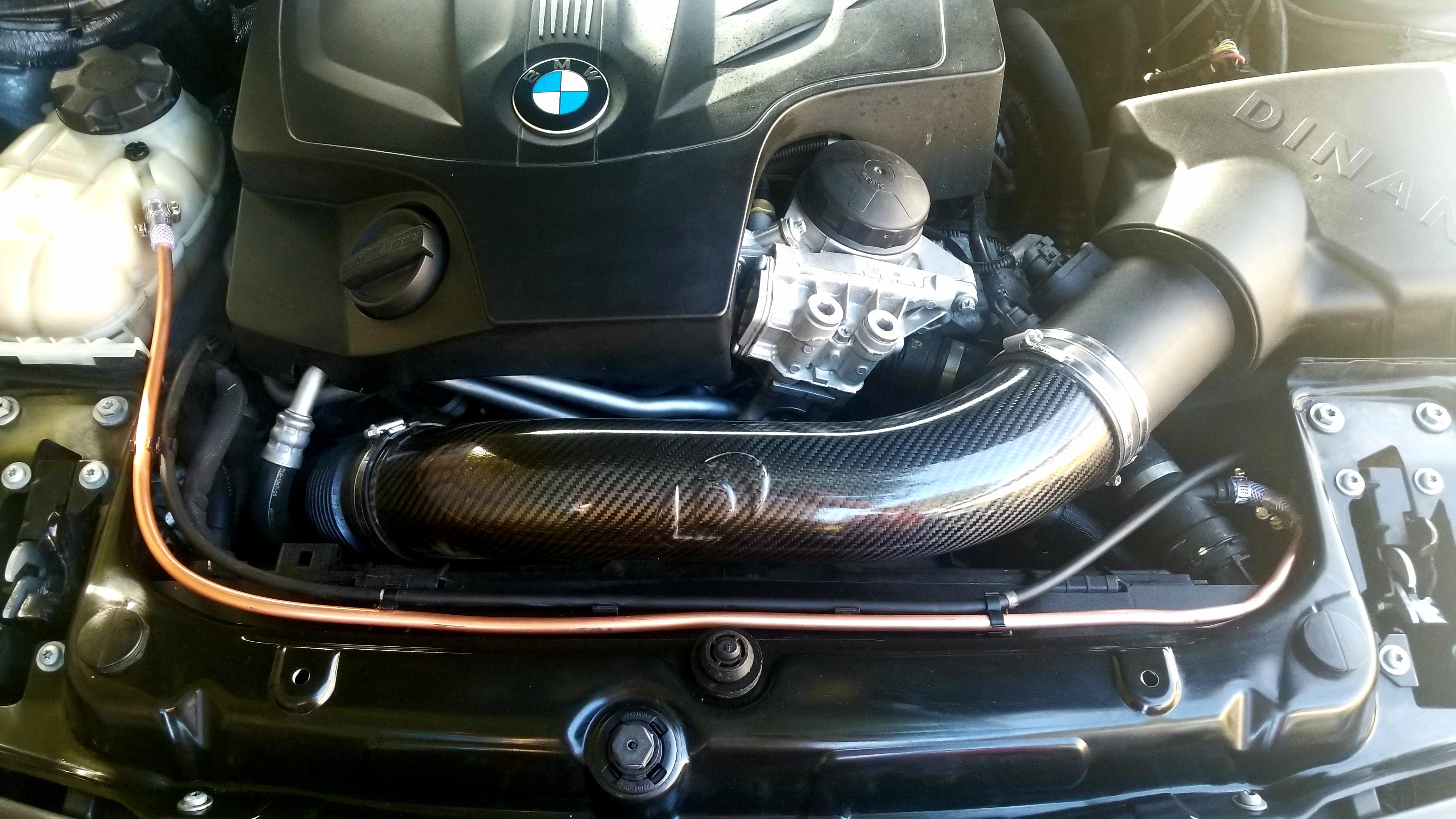My hillbilly temp fix for leaking coolant reservoir return tube. 2013 335i | Scrolller