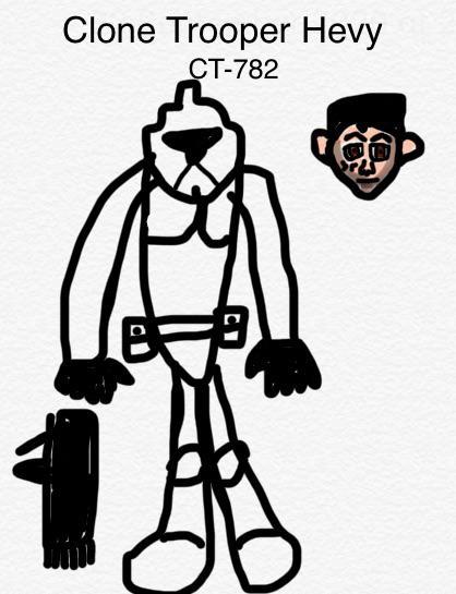 My illustration of Clone Trooper Hevy from the 501st Legion | Scrolller