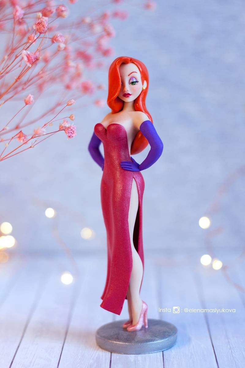 My Jessica Rabbit. Polymer clay. | Scrolller