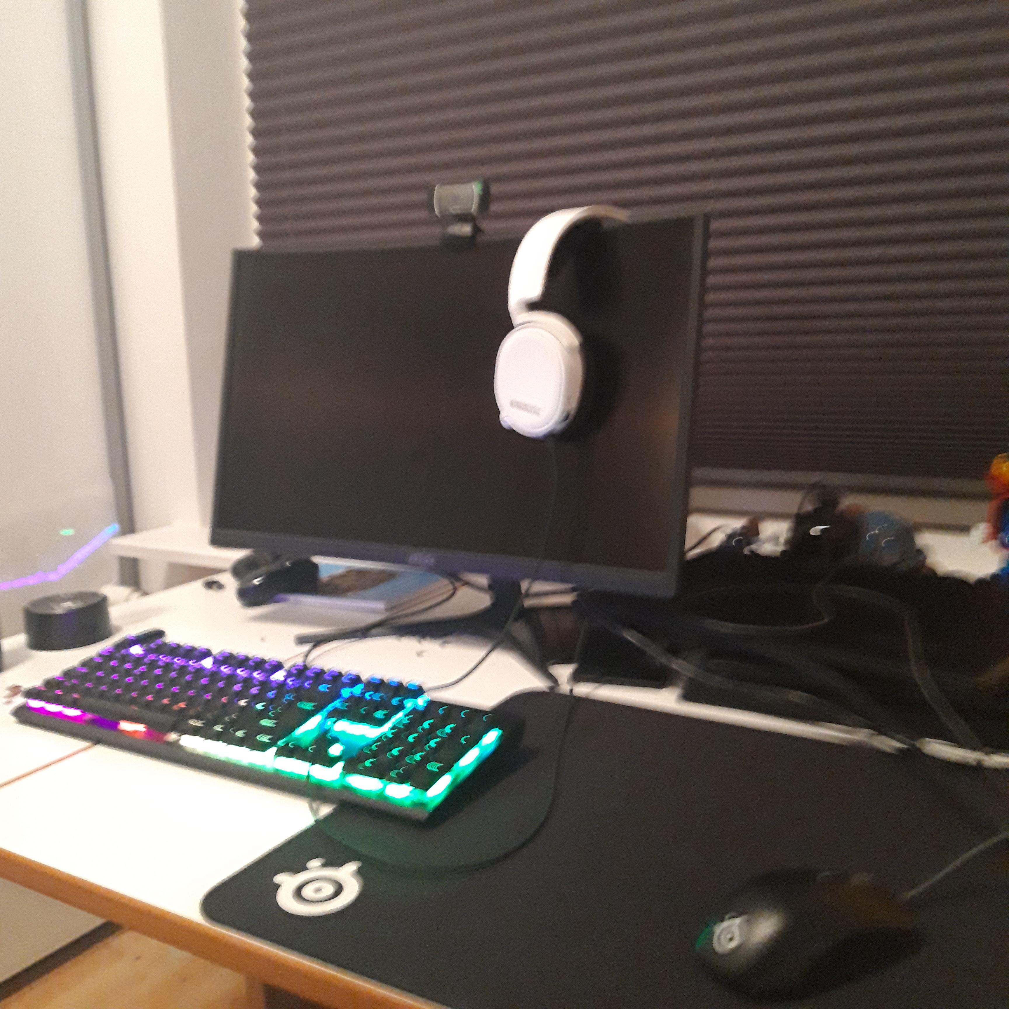 My laptop setup. I have a desktop, but its not in the picture, since it has some internet ...