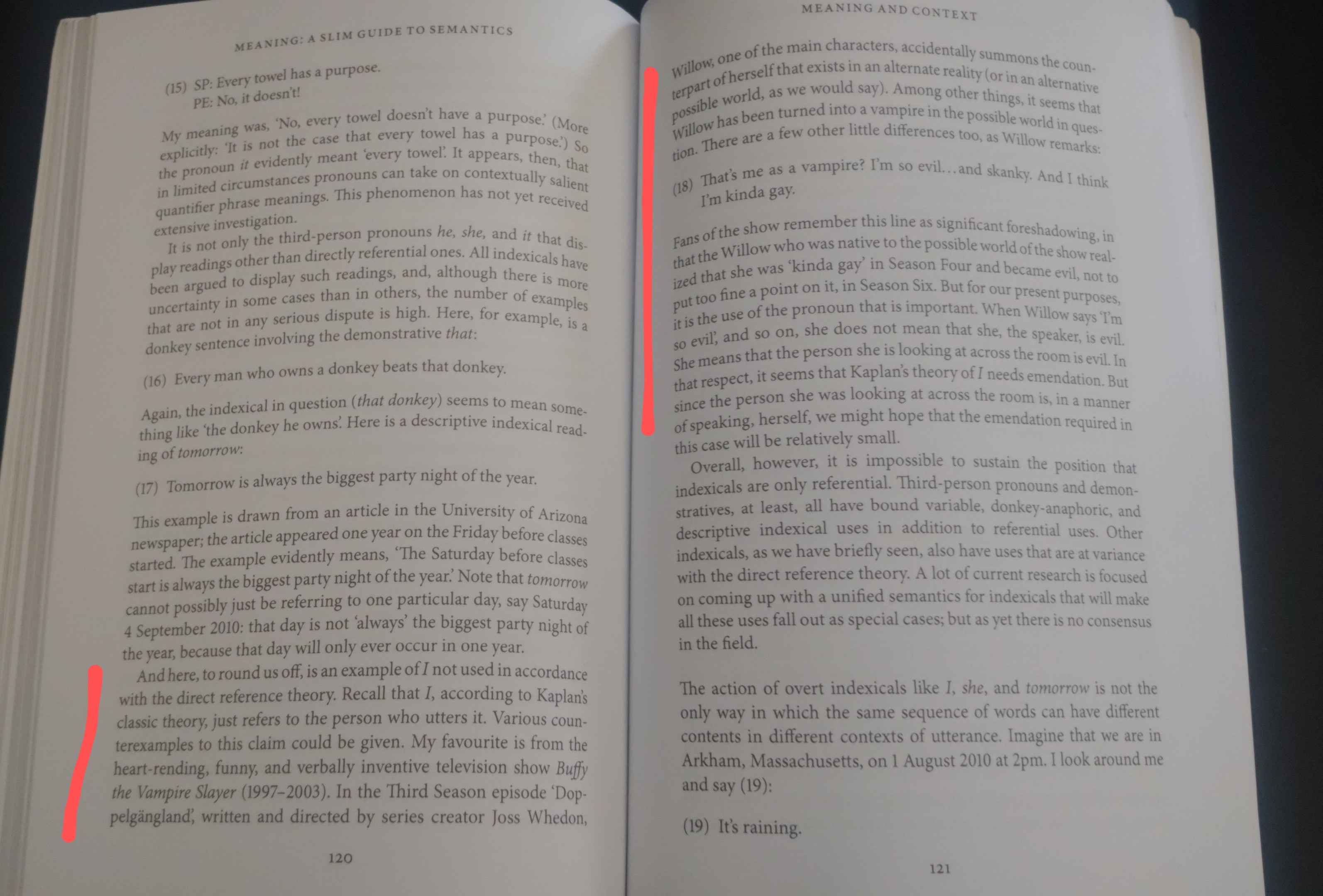 My linguistics textbook using Buffy as an example! | Scrolller