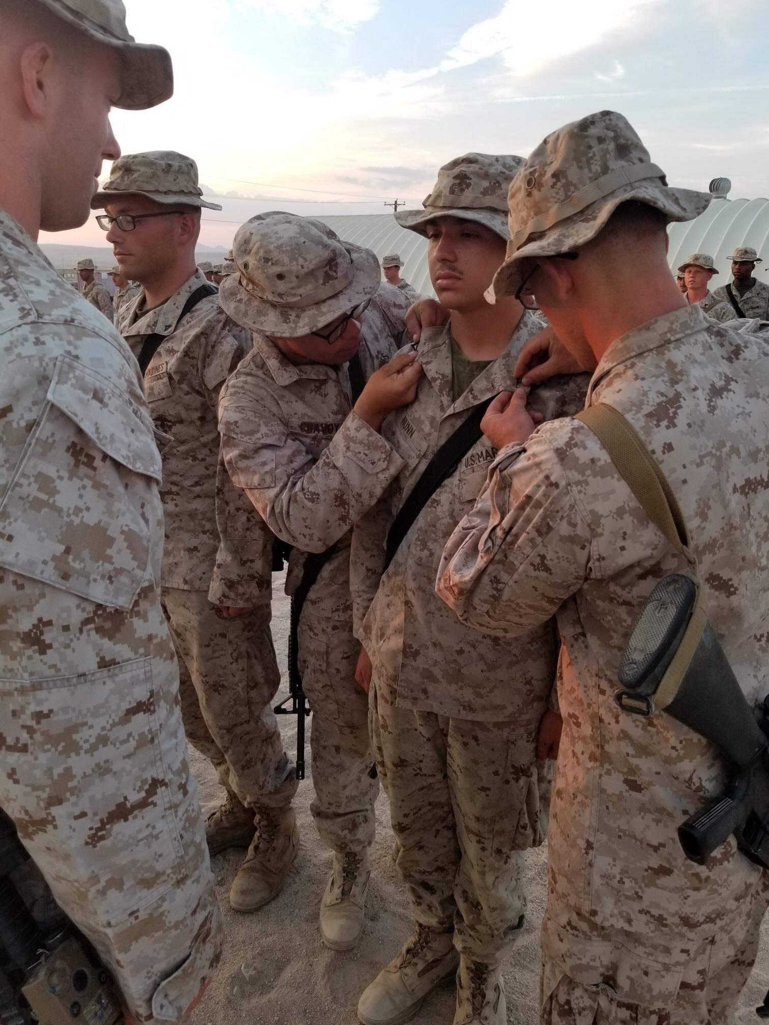 My Marine being promoted to Lance Corporal in the desert... | Scrolller