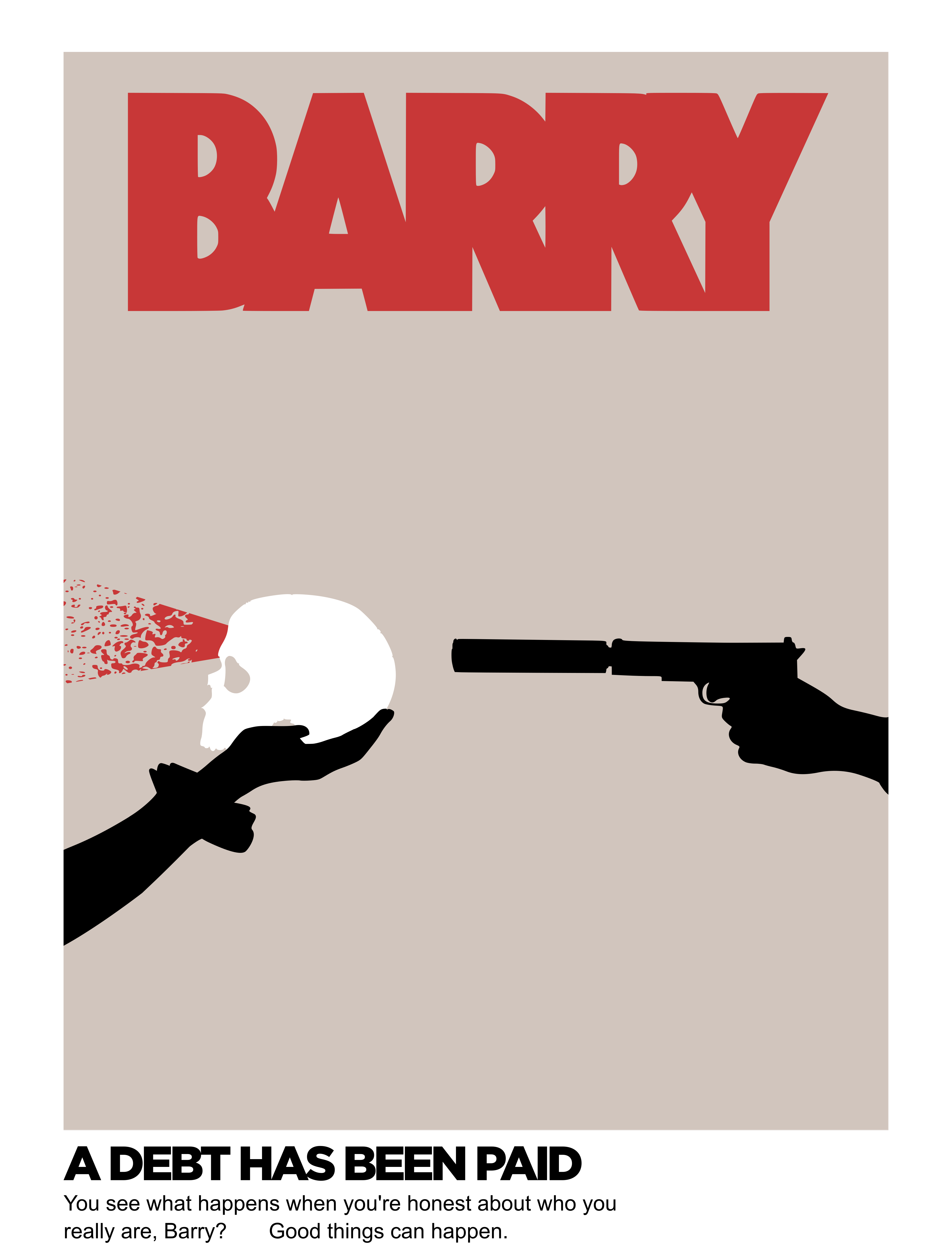 My minimalist take on a poster for HBO's BARRY. | Scrolller