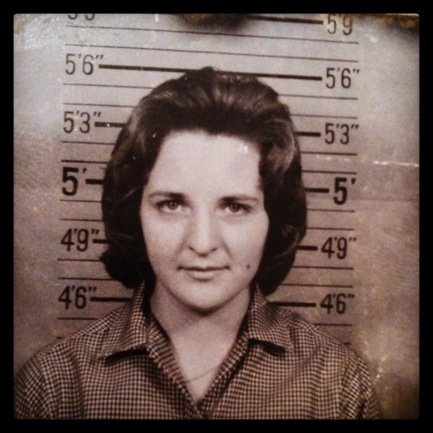 My mom’s mugshot from 1964. | Scrolller