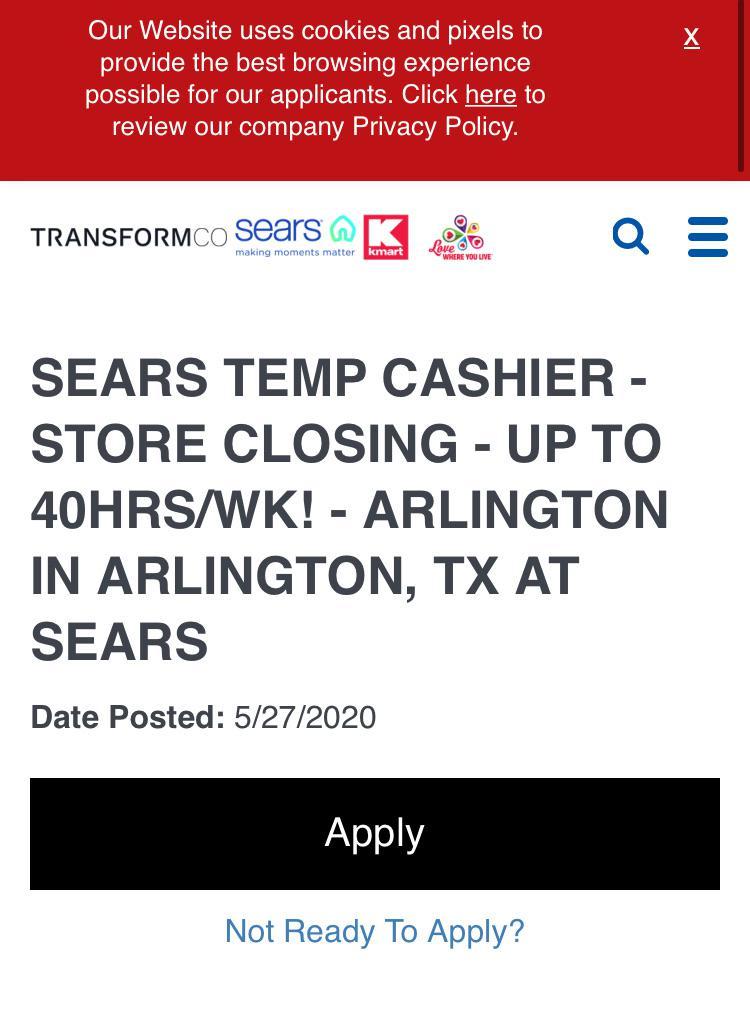 my nearest sears is going to close 😞 | Scrolller